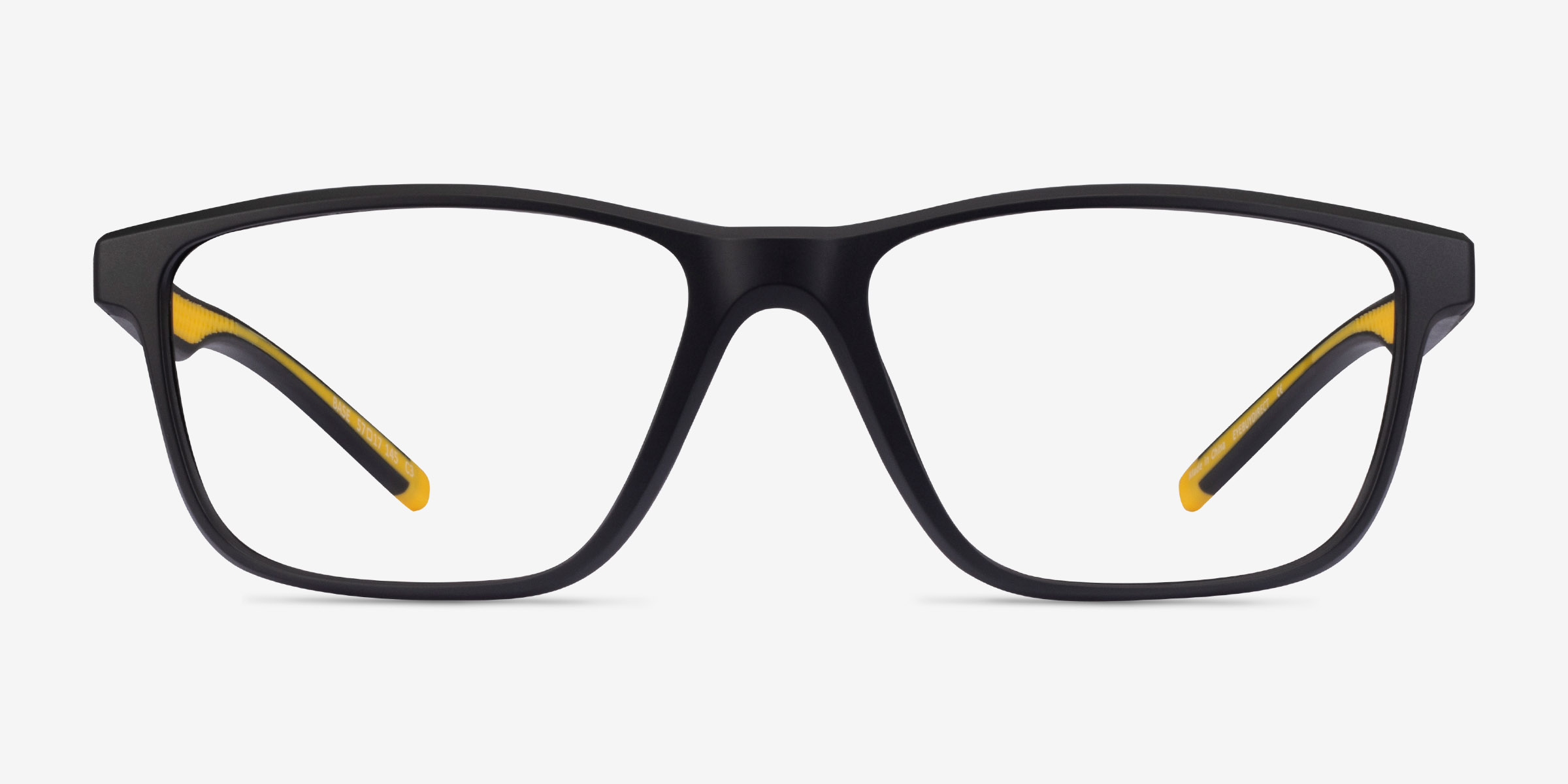 Base Rectangle Black Yellow Full Rim Eyeglasses | Eyebuydirect Canada