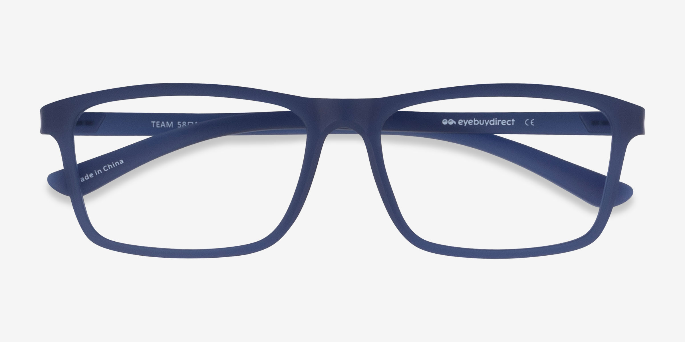 Team Rectangle Matte Blue Full Rim Eyeglasses | Eyebuydirect