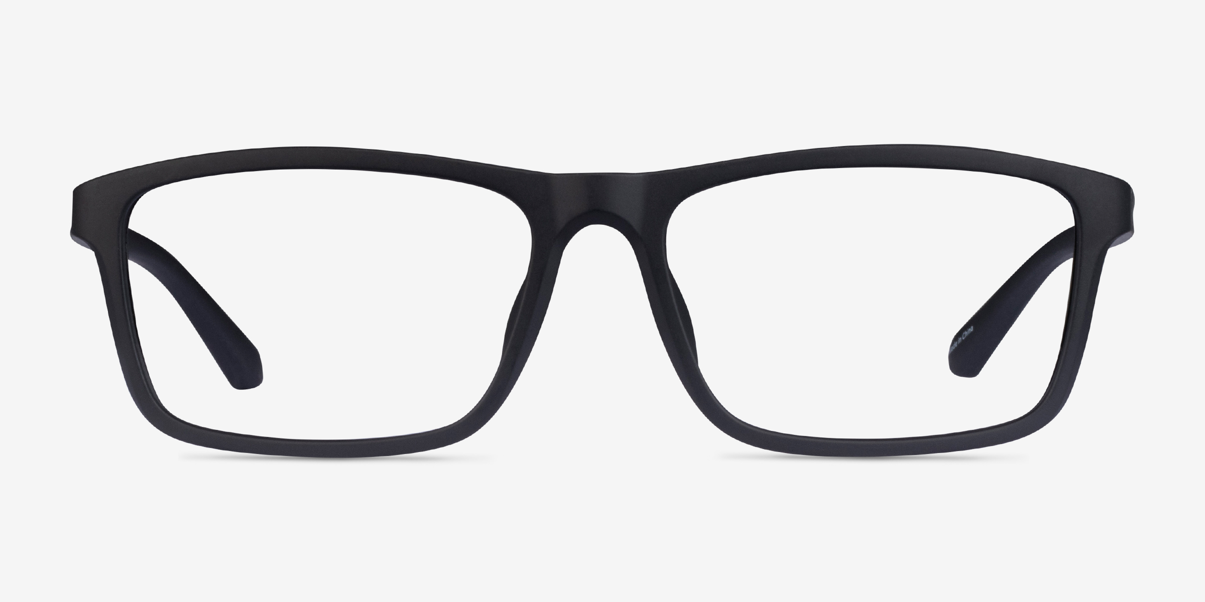 Team Rectangle Matte Black Full Rim Eyeglasses | Eyebuydirect Canada