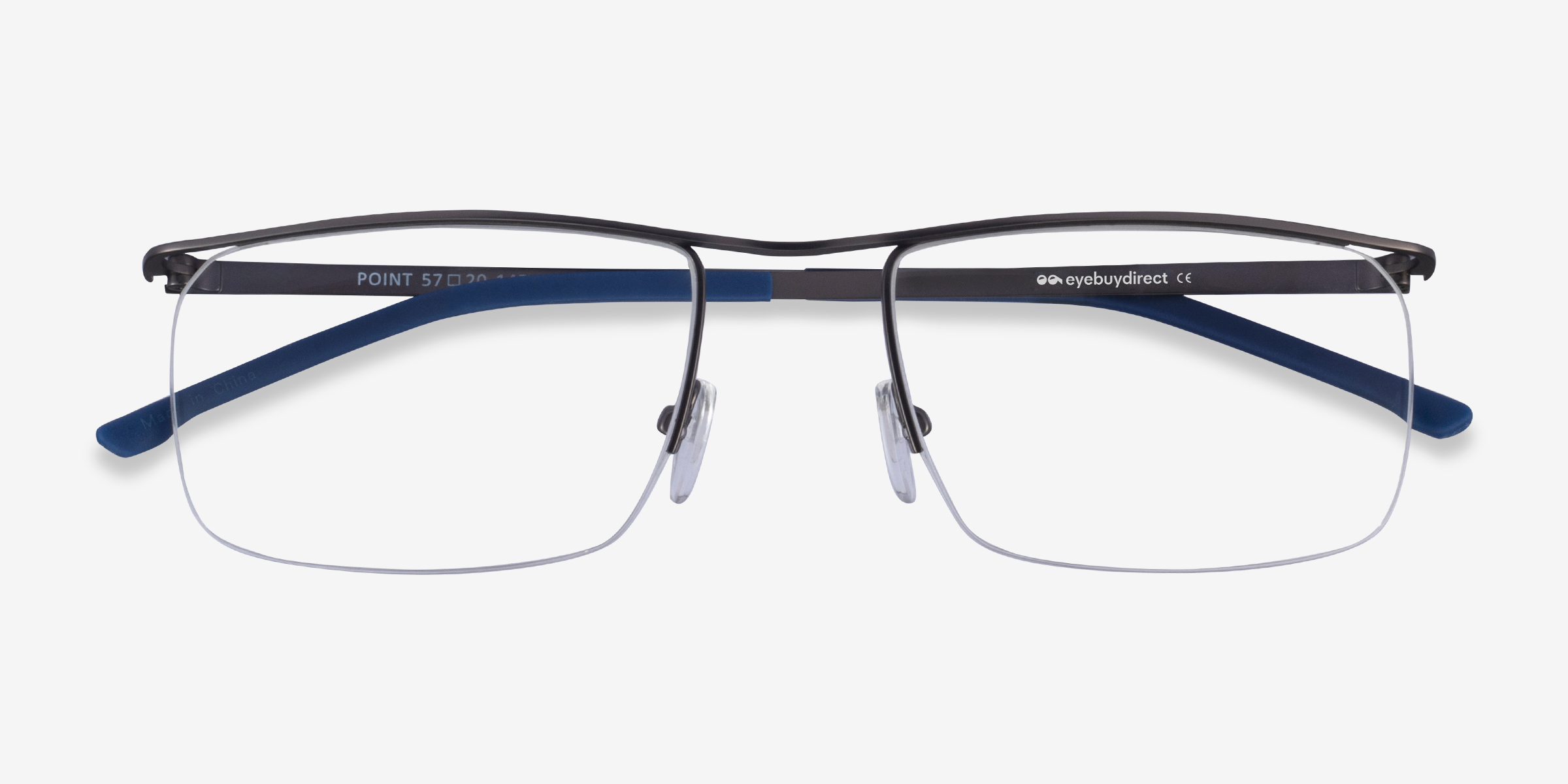 Point Rectangle Gunmetal Glasses For Men Eyebuydirect Canada