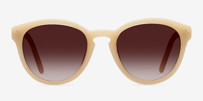 Augustine - Round Yellow Frame Sunglasses For Women | Eyebuydirect