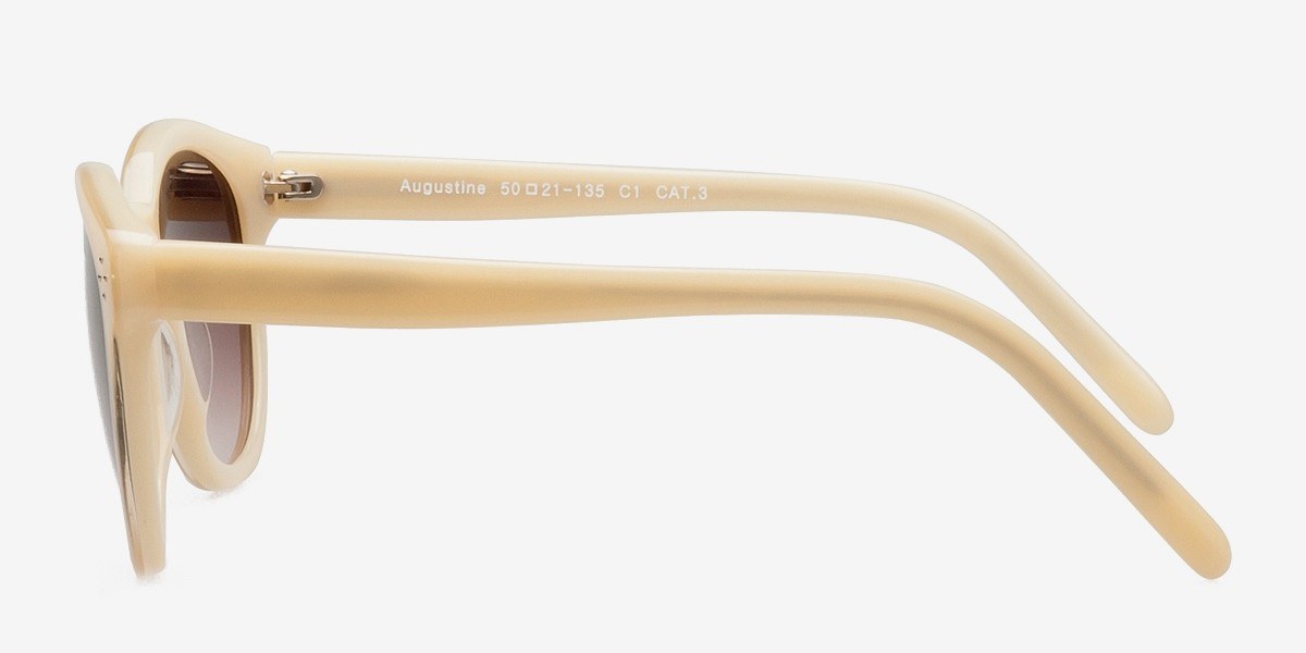 Augustine - Round Yellow Frame Sunglasses For Women | Eyebuydirect