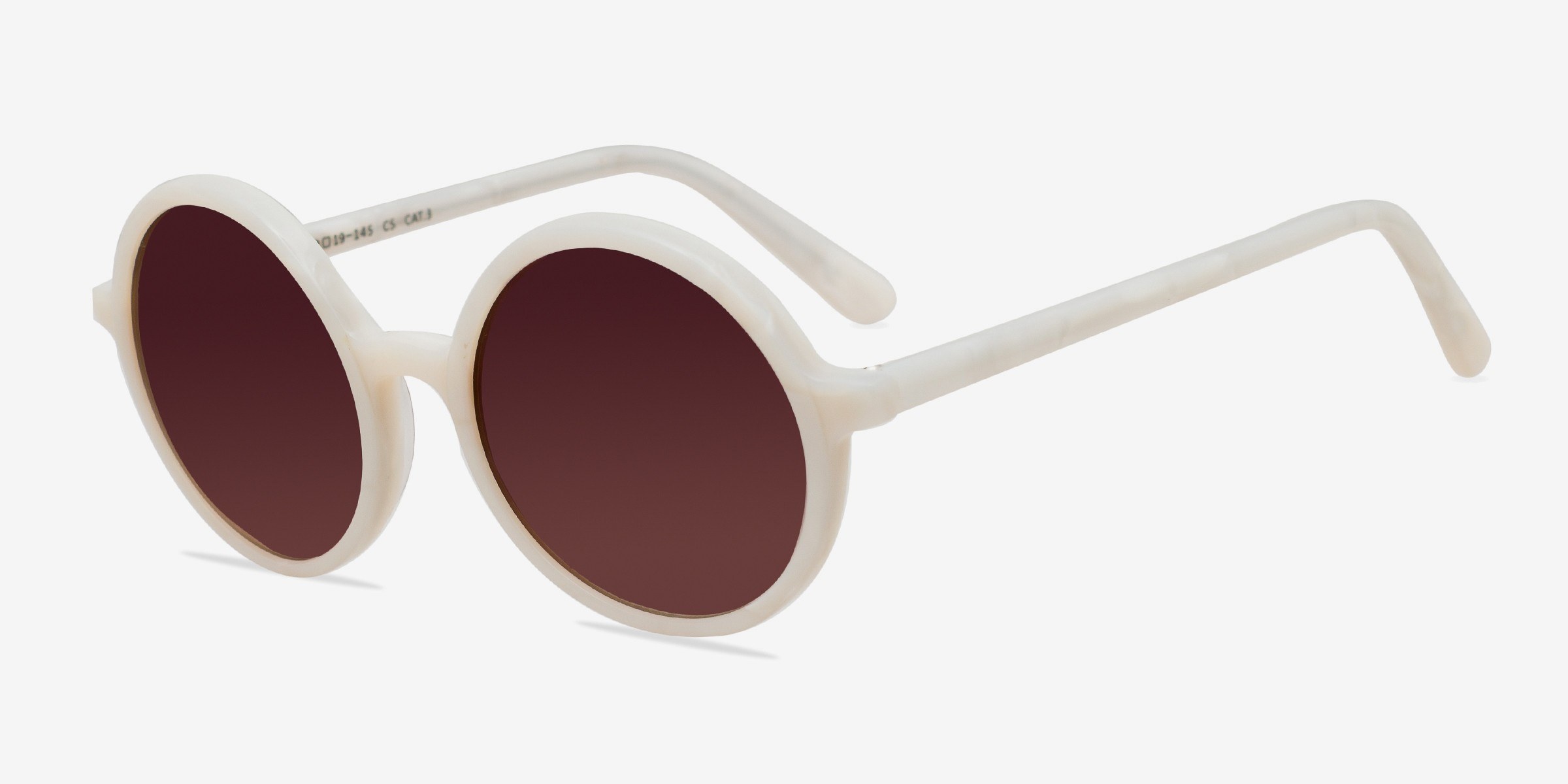Alena - Round White Frame Sunglasses For Women | Eyebuydirect