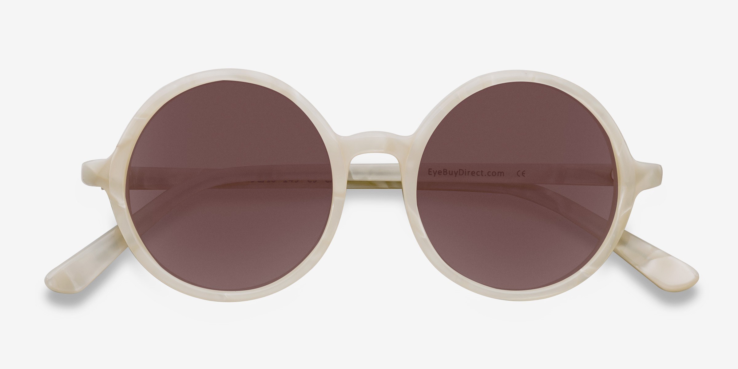 Alena - Round White Frame Sunglasses For Women | Eyebuydirect
