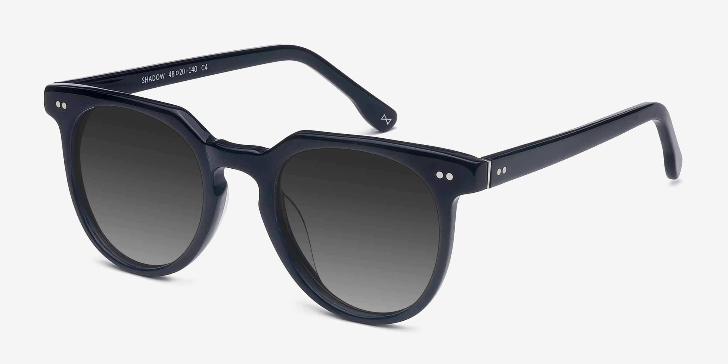 Shadow - Round Jet Black Frame Prescription Sunglasses | Eyebuydirect