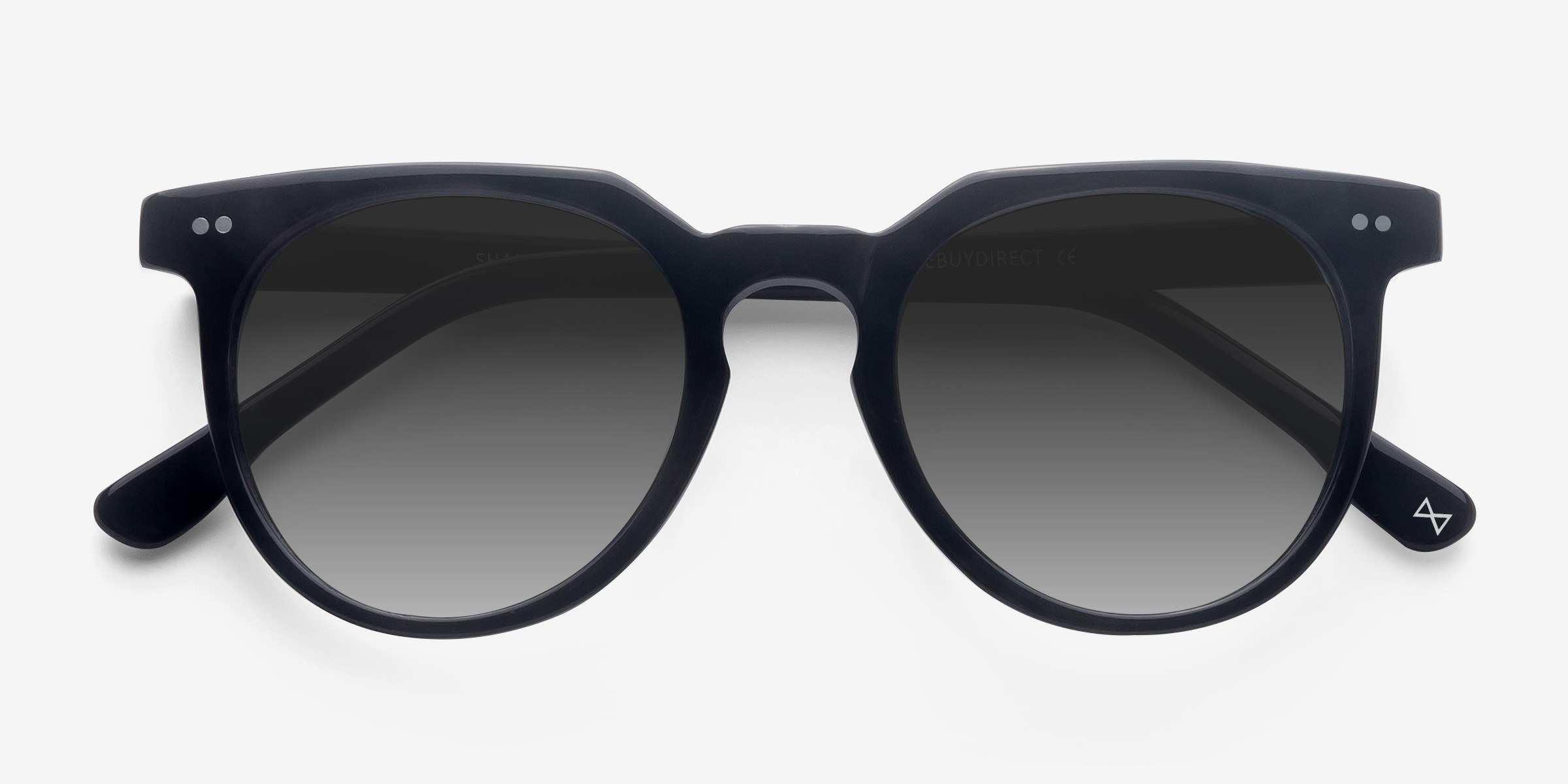 Shadow - Round Jet Black Frame Prescription Sunglasses | Eyebuydirect