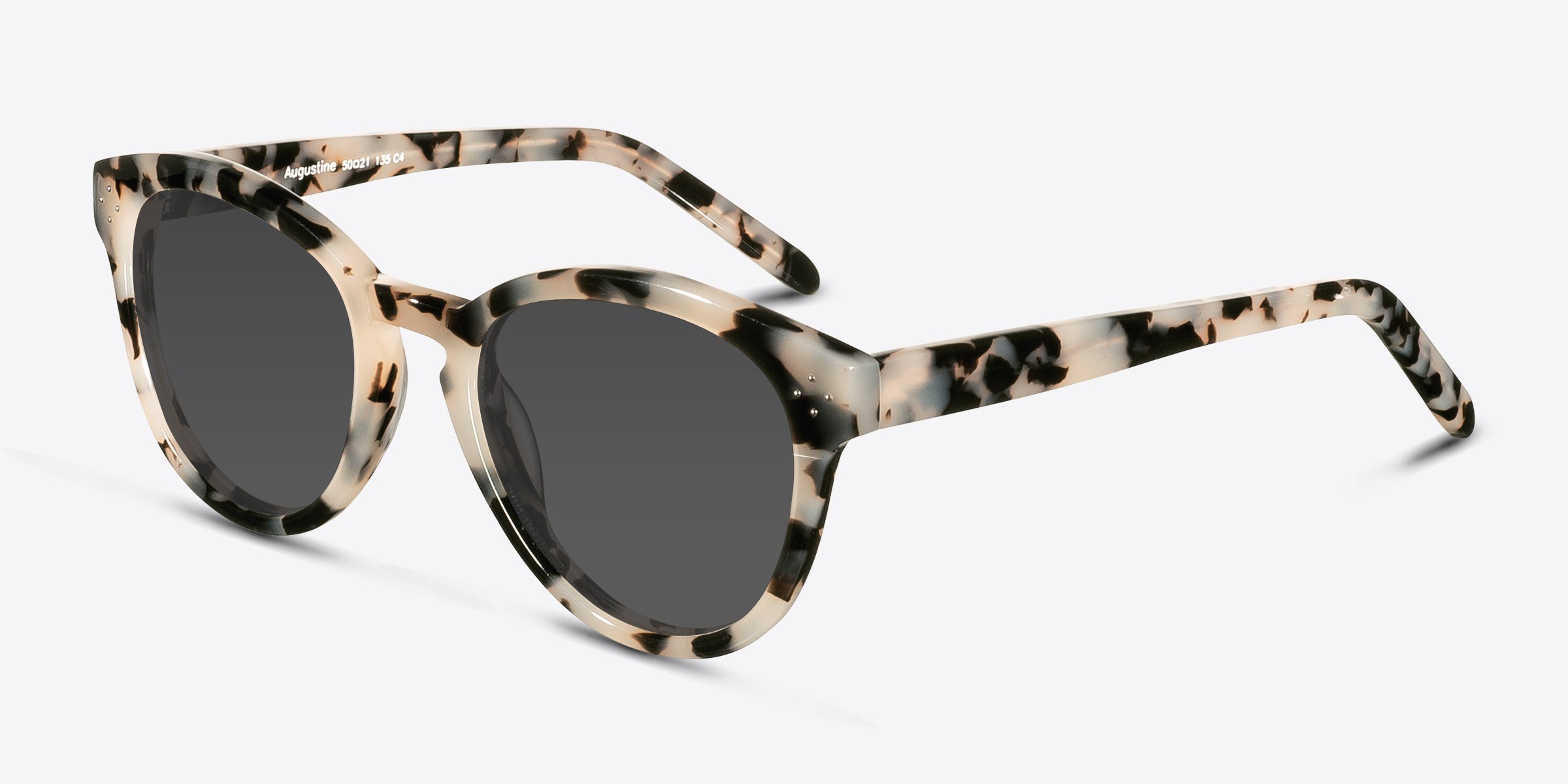 Augustine - Round Ivory Tortoise Frame Sunglasses For Women | Eyebuydirect