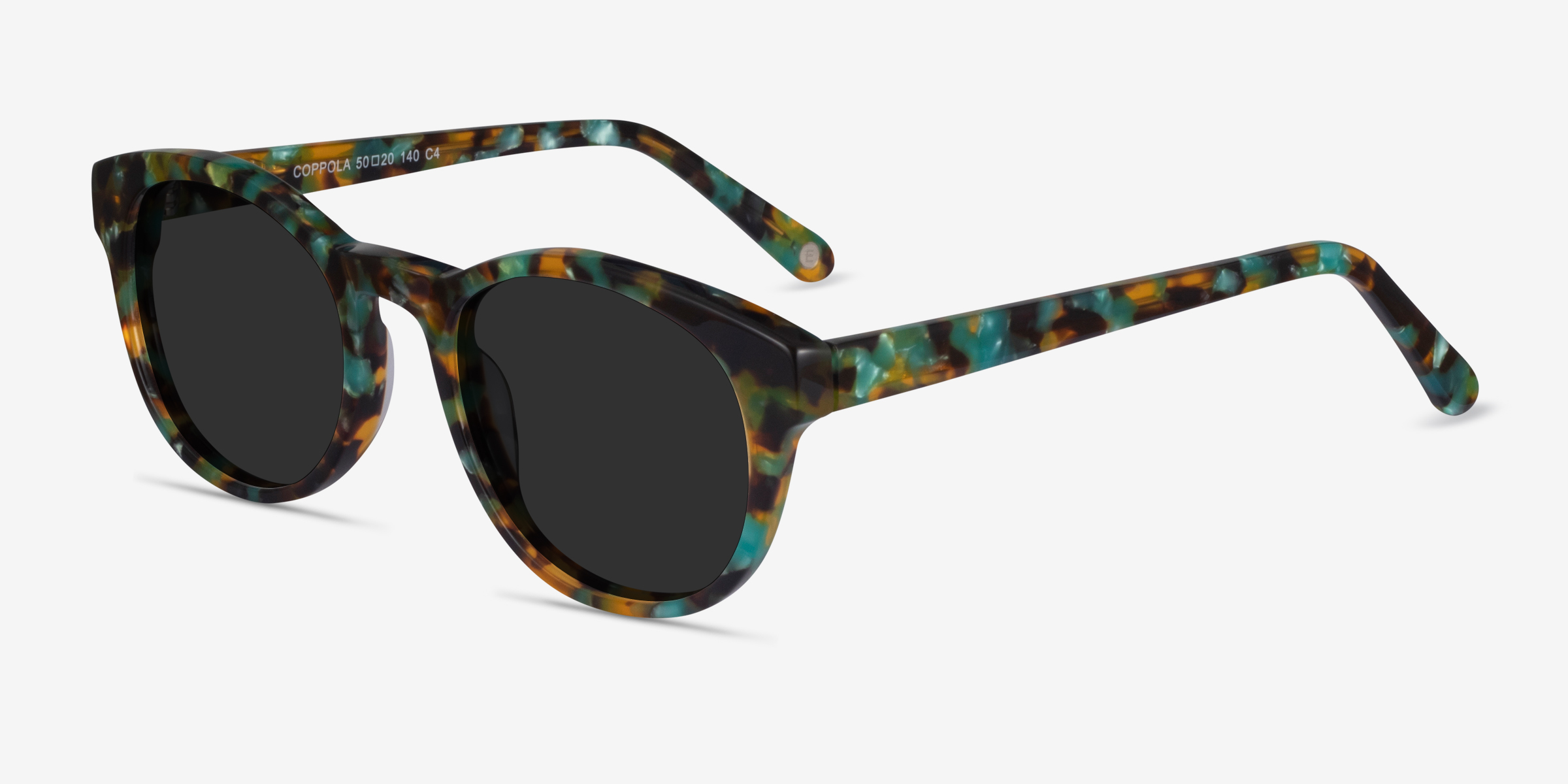 Coppola - Round Green Tortoise Frame Sunglasses For Women | Eyebuydirect
