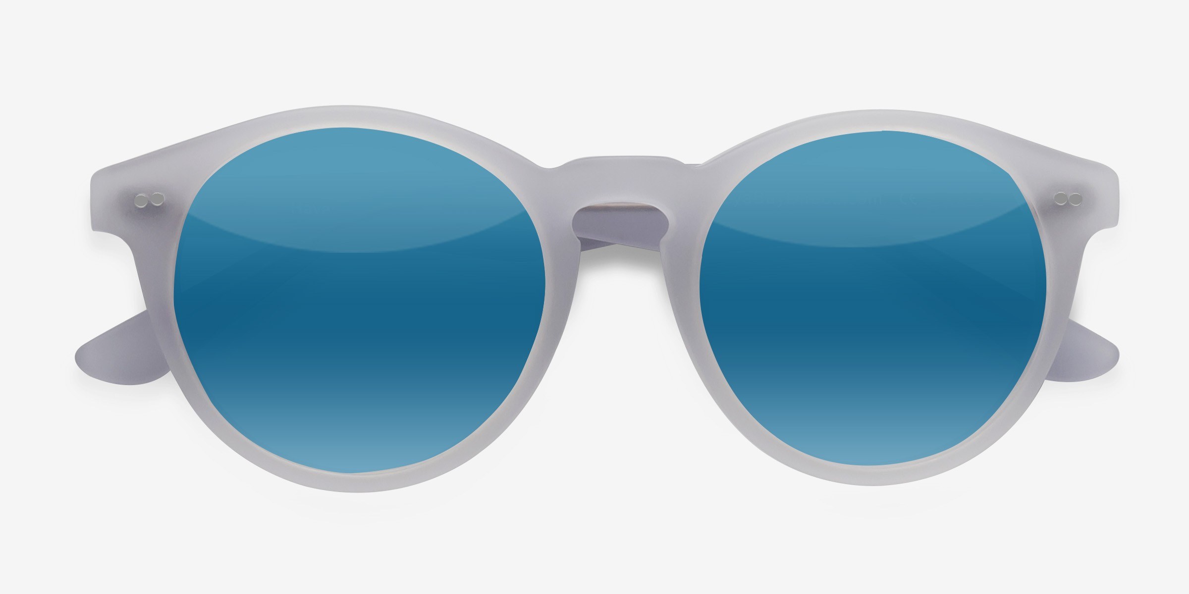 Havana - Round Matte Clear Frame Prescription Sunglasses | Eyebuydirect