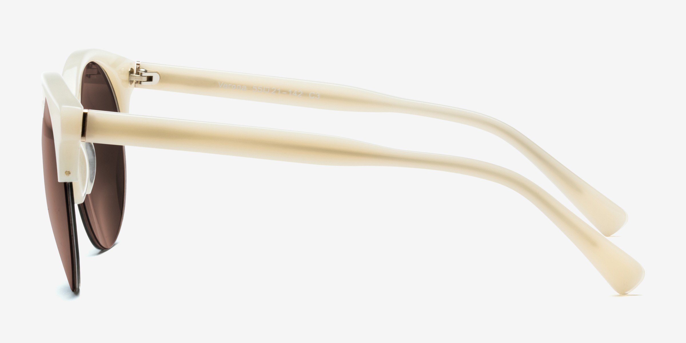 Verona - Round Ivory Frame Sunglasses For Women | Eyebuydirect