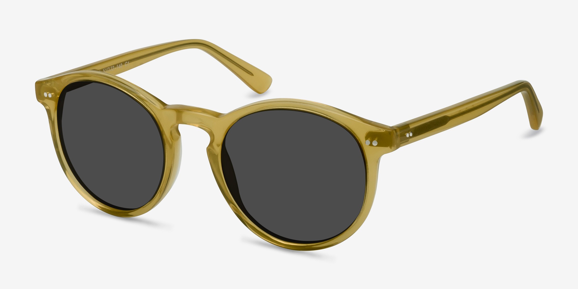 Decadent - Round Yellow Frame Sunglasses For Women | Eyebuydirect