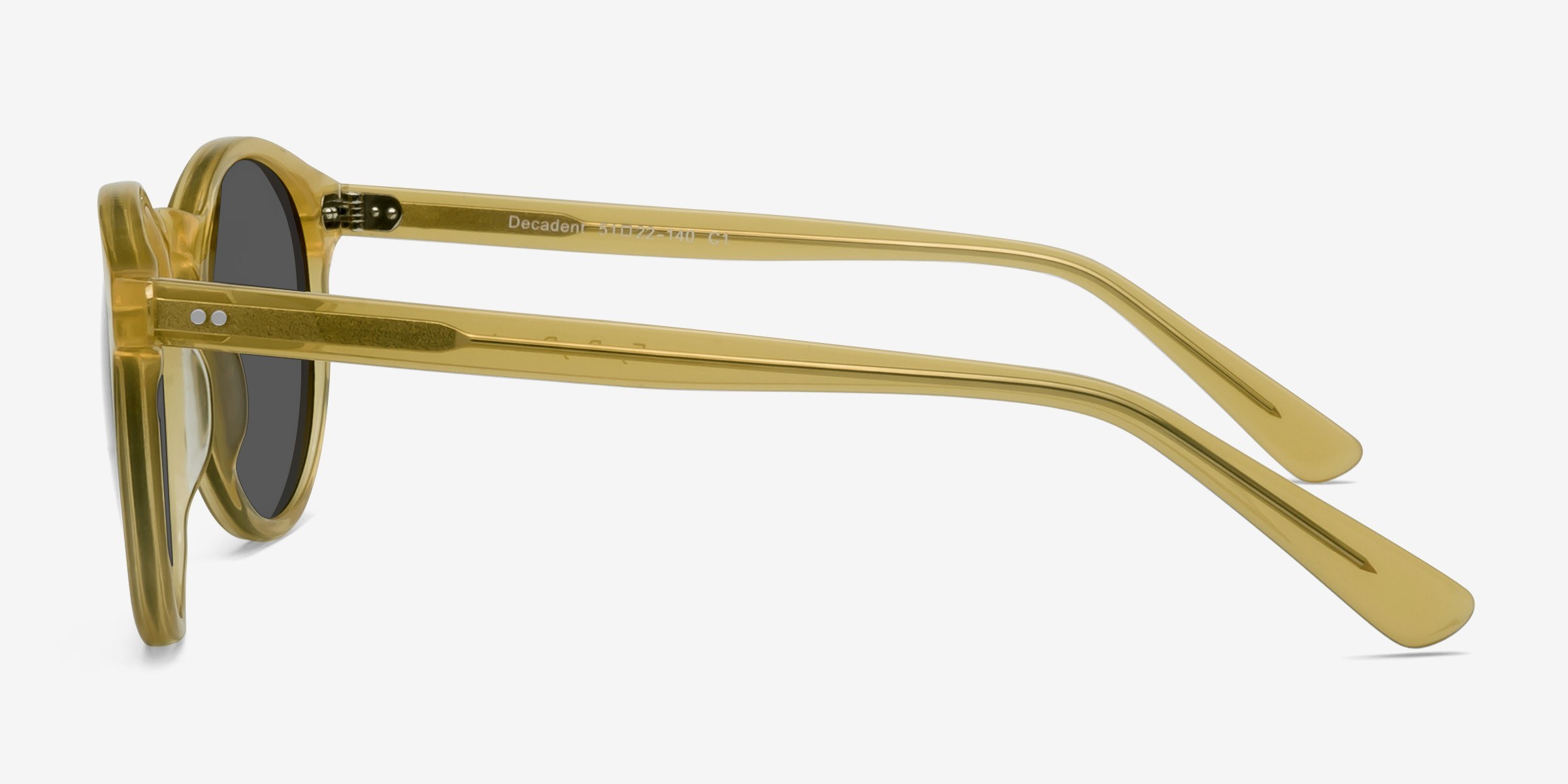 Decadent - Round Yellow Frame Sunglasses For Women | Eyebuydirect