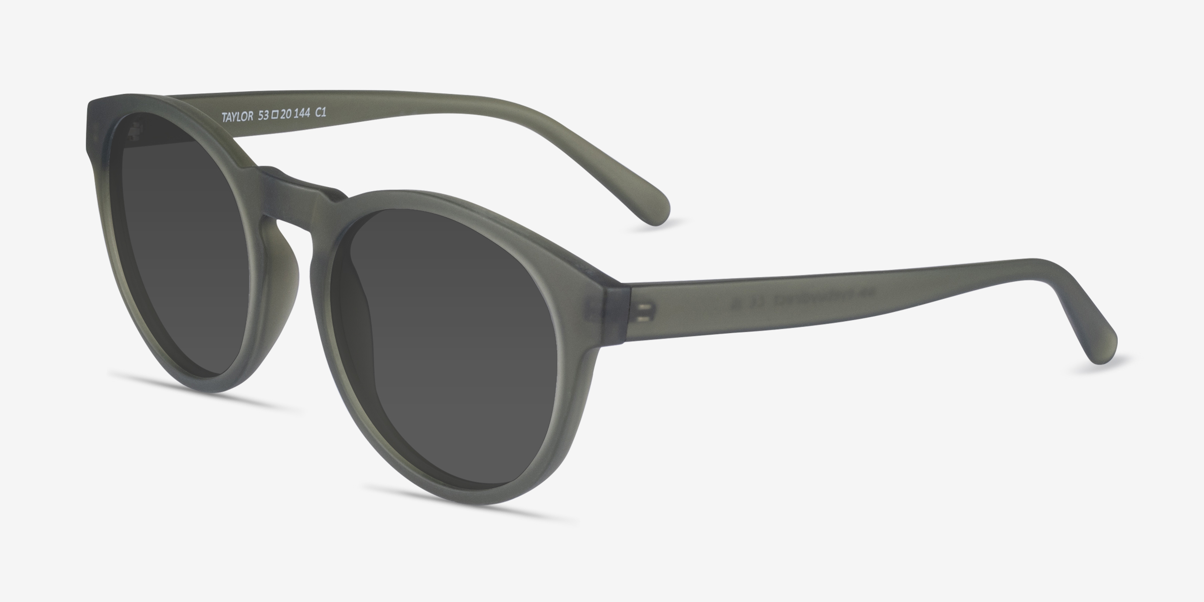 Taylor - Round Matte Green Frame Sunglasses For Women | Eyebuydirect