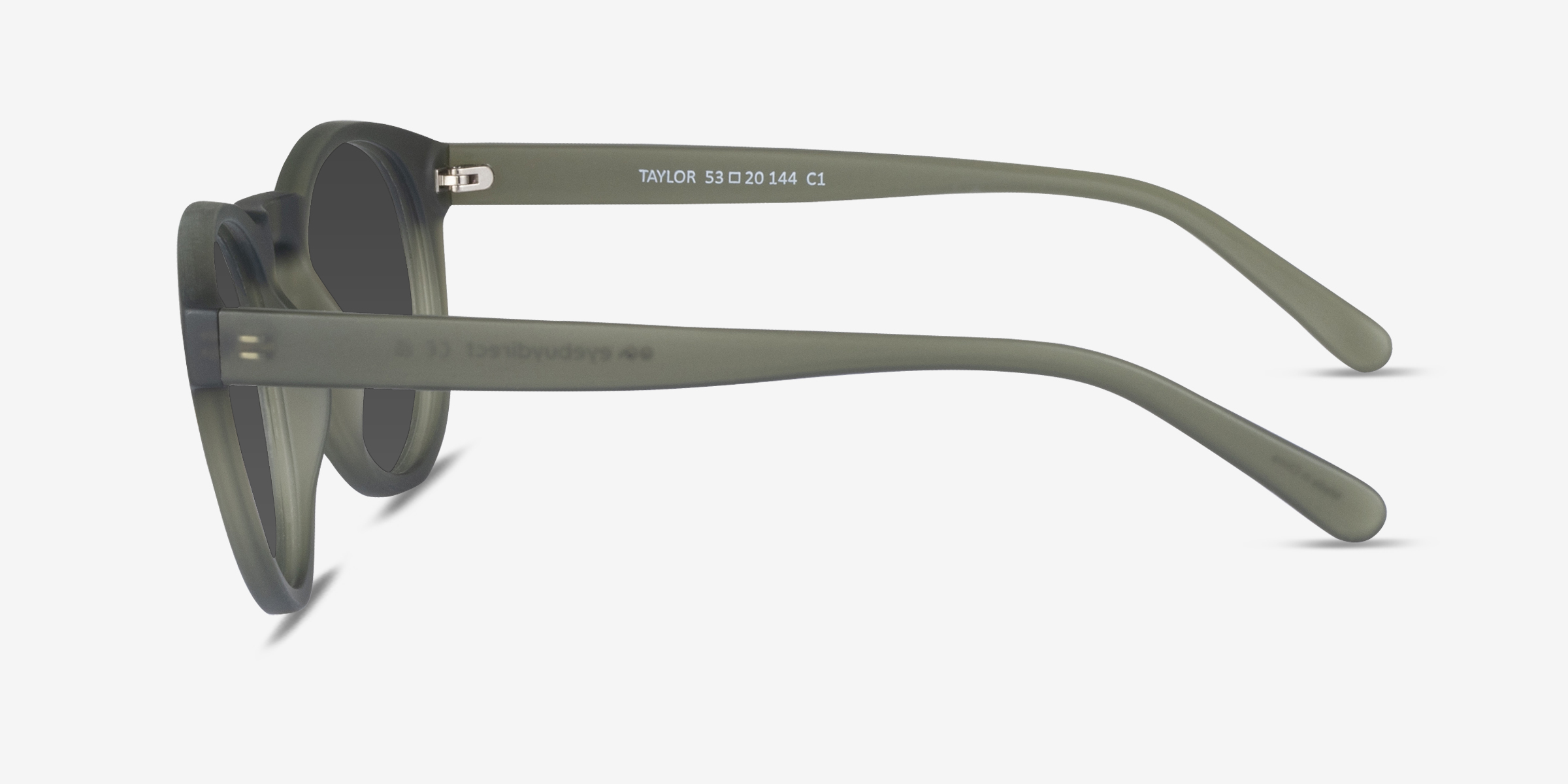 Taylor - Round Matte Green Frame Sunglasses For Women | Eyebuydirect