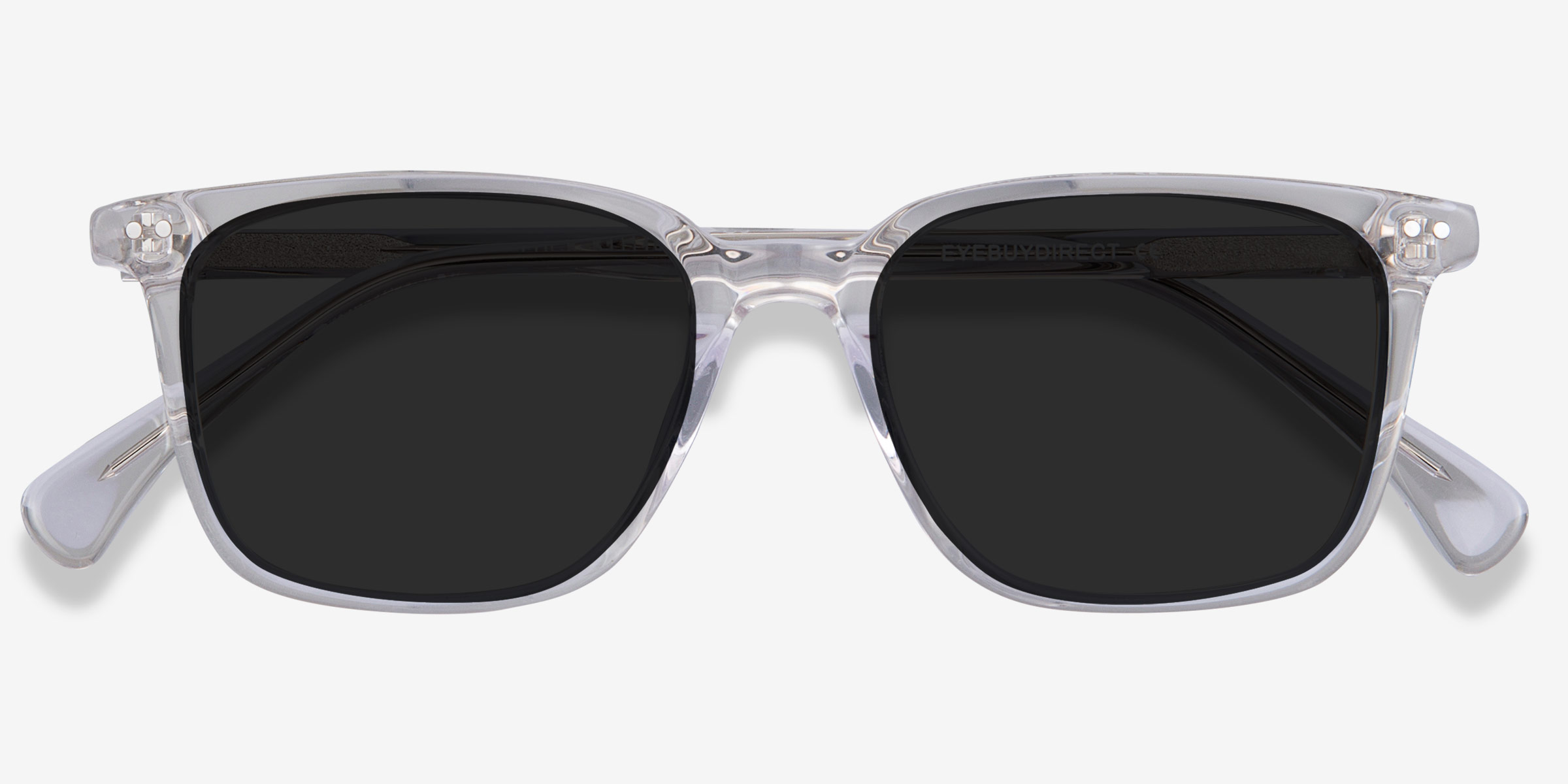 Luck - Rectangle Clear Frame Prescription Sunglasses | Eyebuydirect