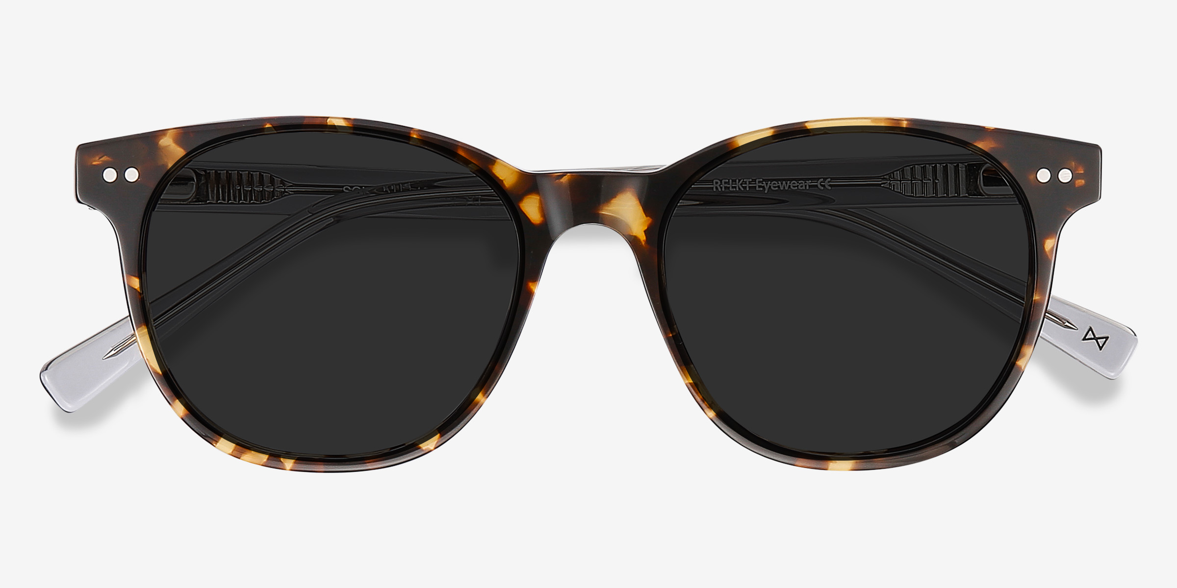 Sol - Round Tortoise Gray Frame Prescription Sunglasses | Eyebuydirect