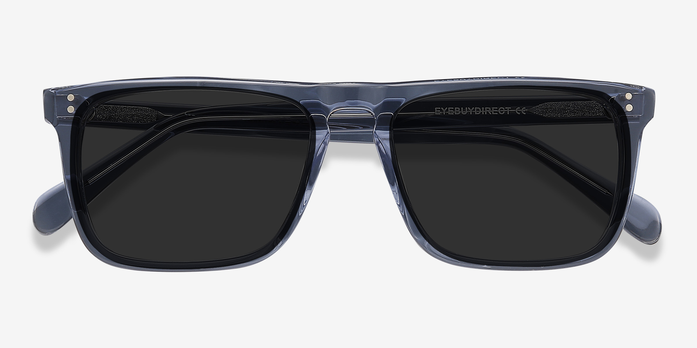 Cantina - Rectangle Blue Frame Sunglasses For Men | Eyebuydirect