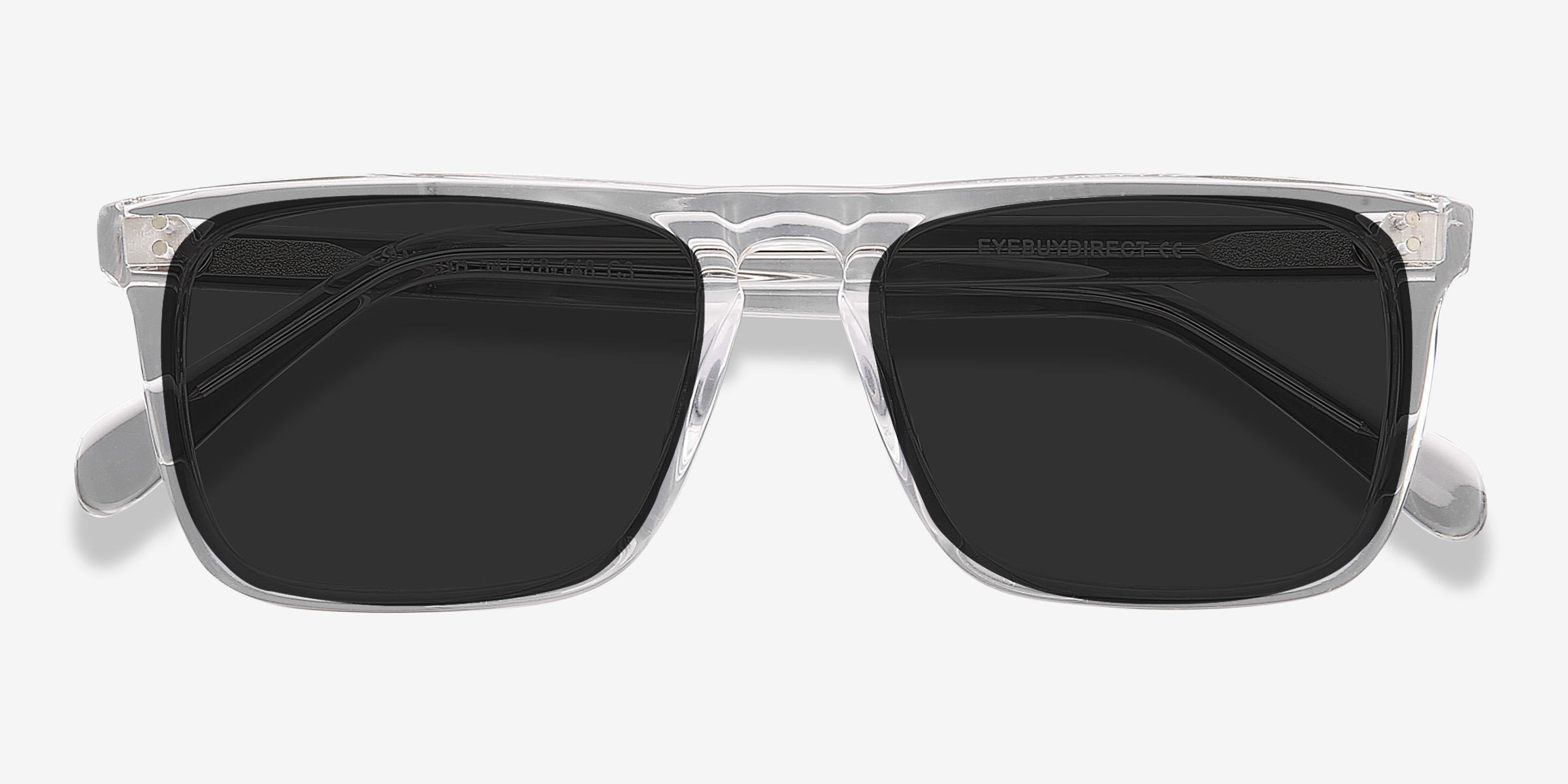 Cantina - Rectangle Clear Frame Sunglasses For Men | Eyebuydirect