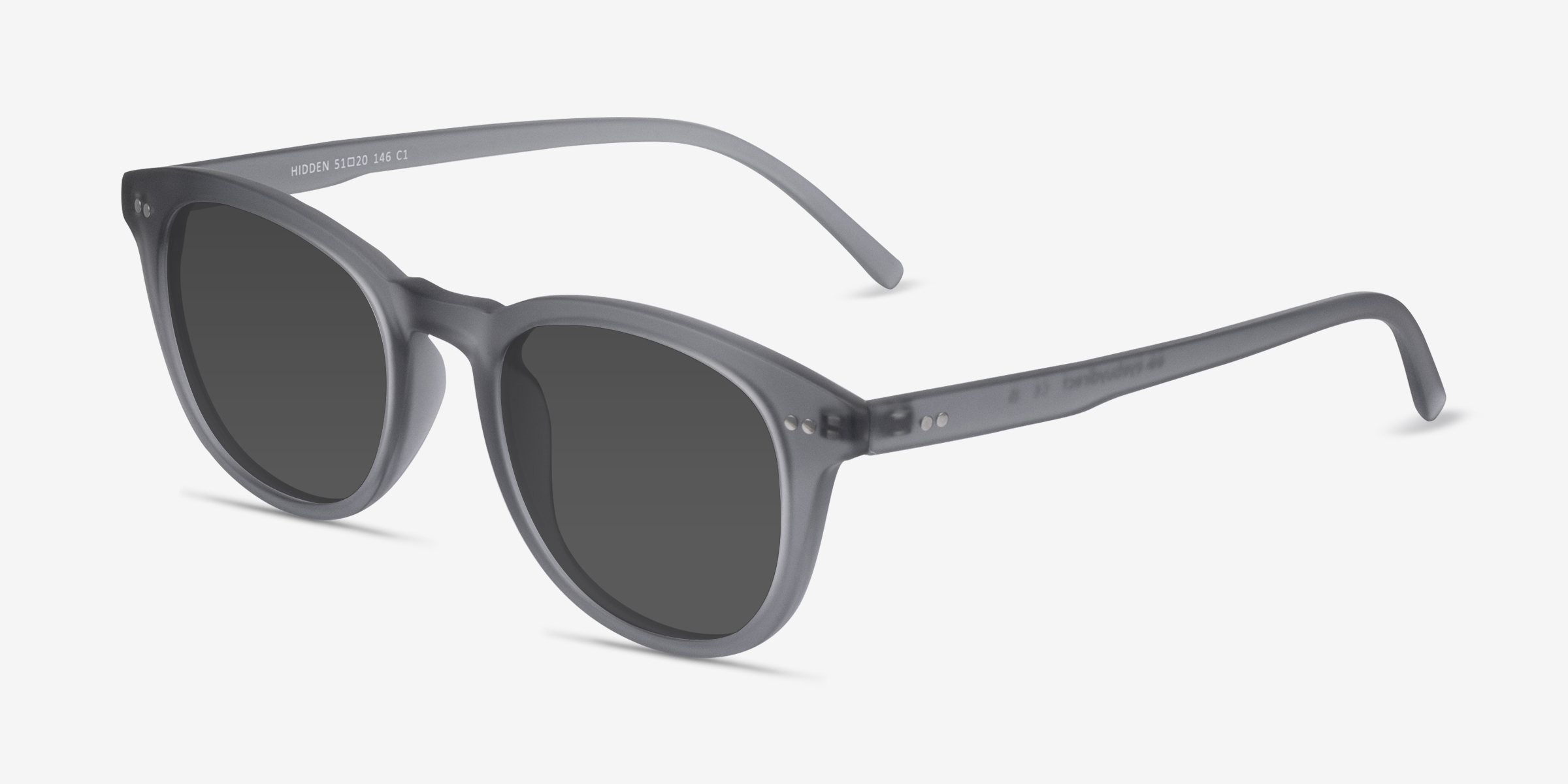 Hidden Oval Gray Frame Prescription Sunglasses Eyebuydirect