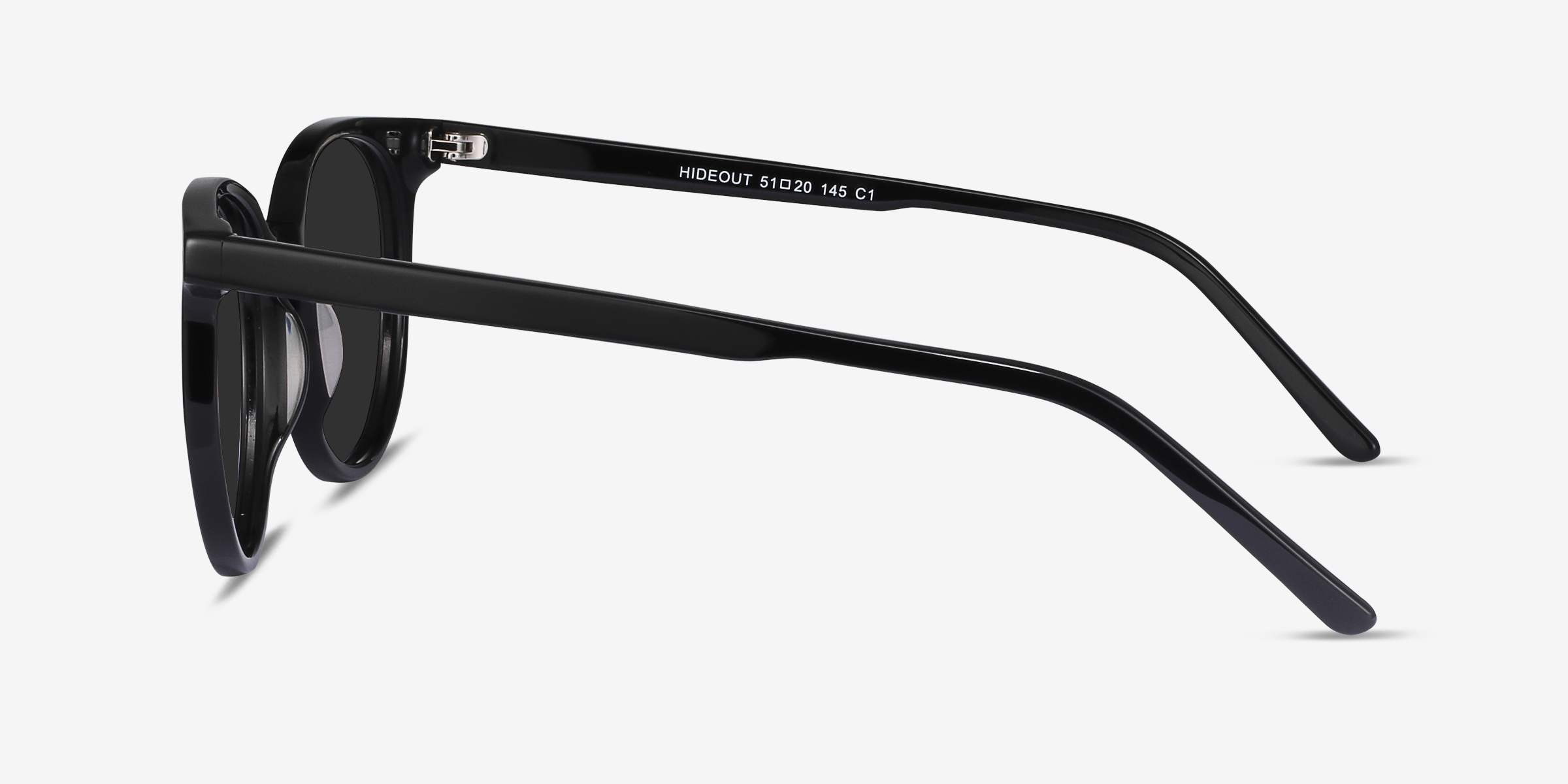 Hideout Round Black Frame Sunglasses For Women Eyebuydirect