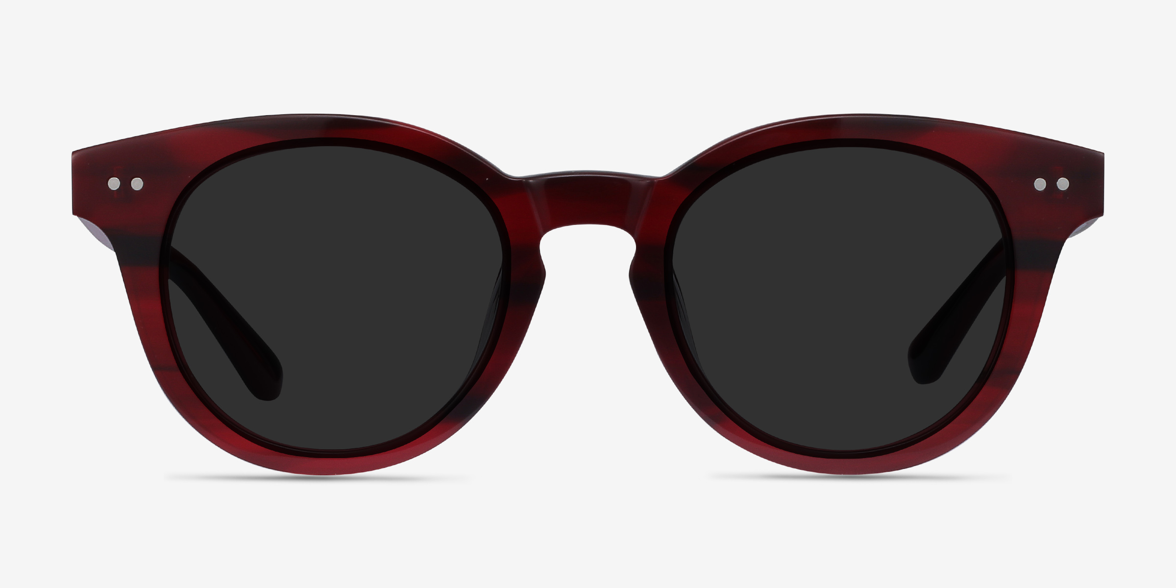 Seine - Round Red Frame Sunglasses For Women | Eyebuydirect