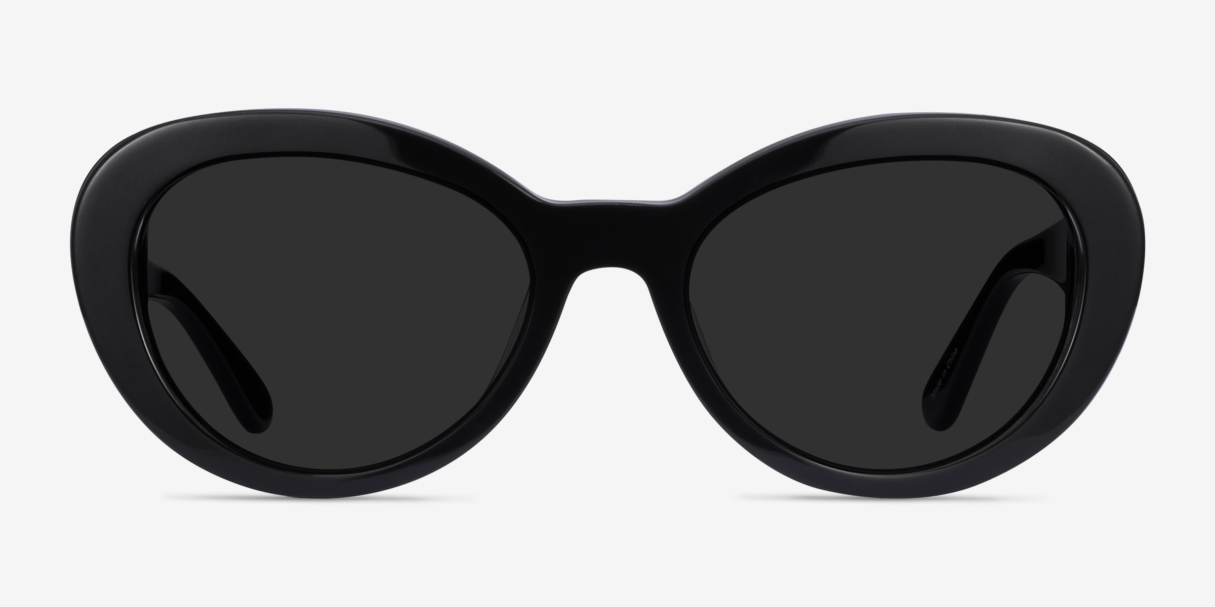 Elle Oval Black Frame Sunglasses For Women Eyebuydirect