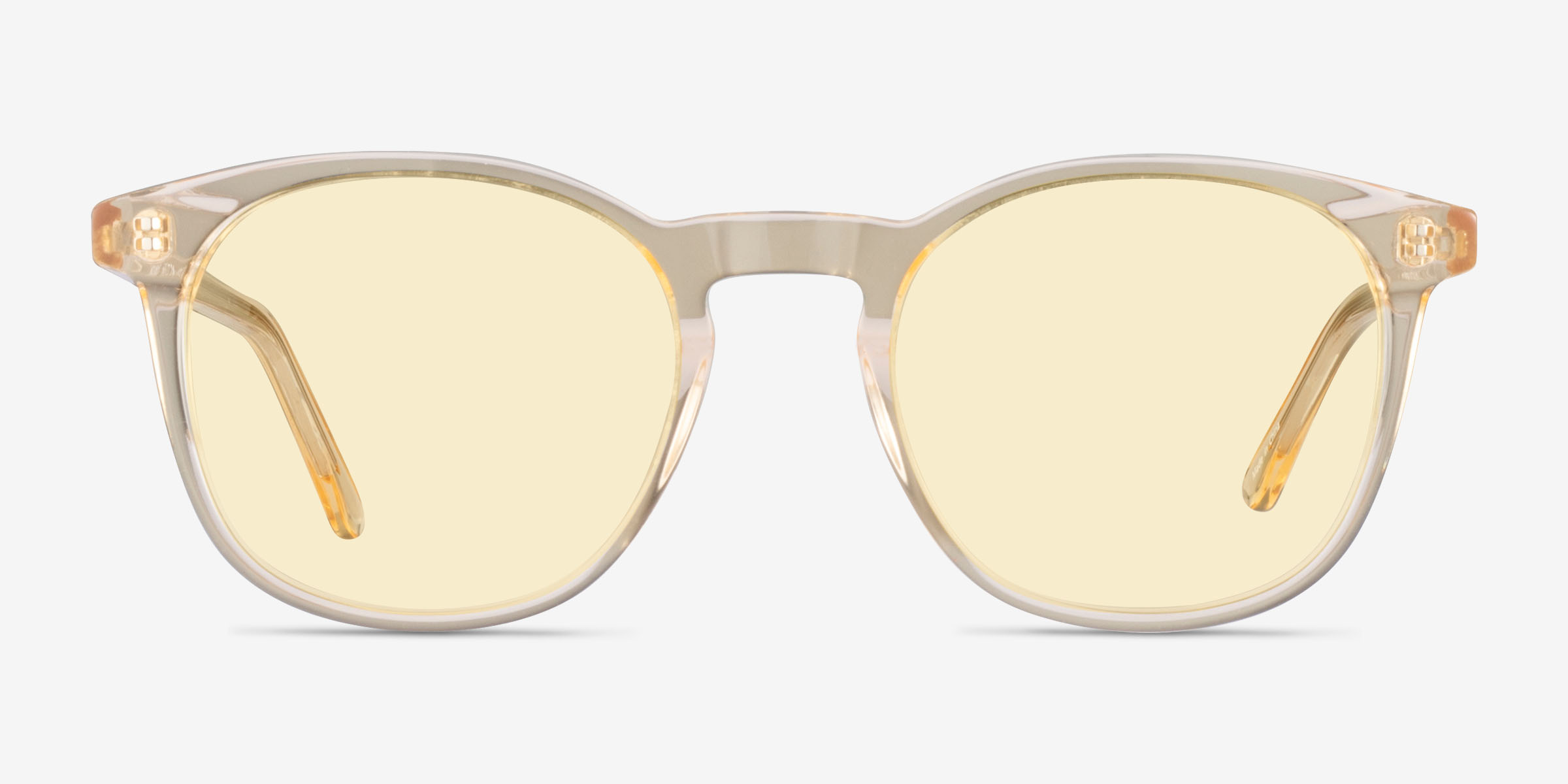 Safari - Round Clear Melon Frame Prescription Sunglasses | Eyebuydirect ...