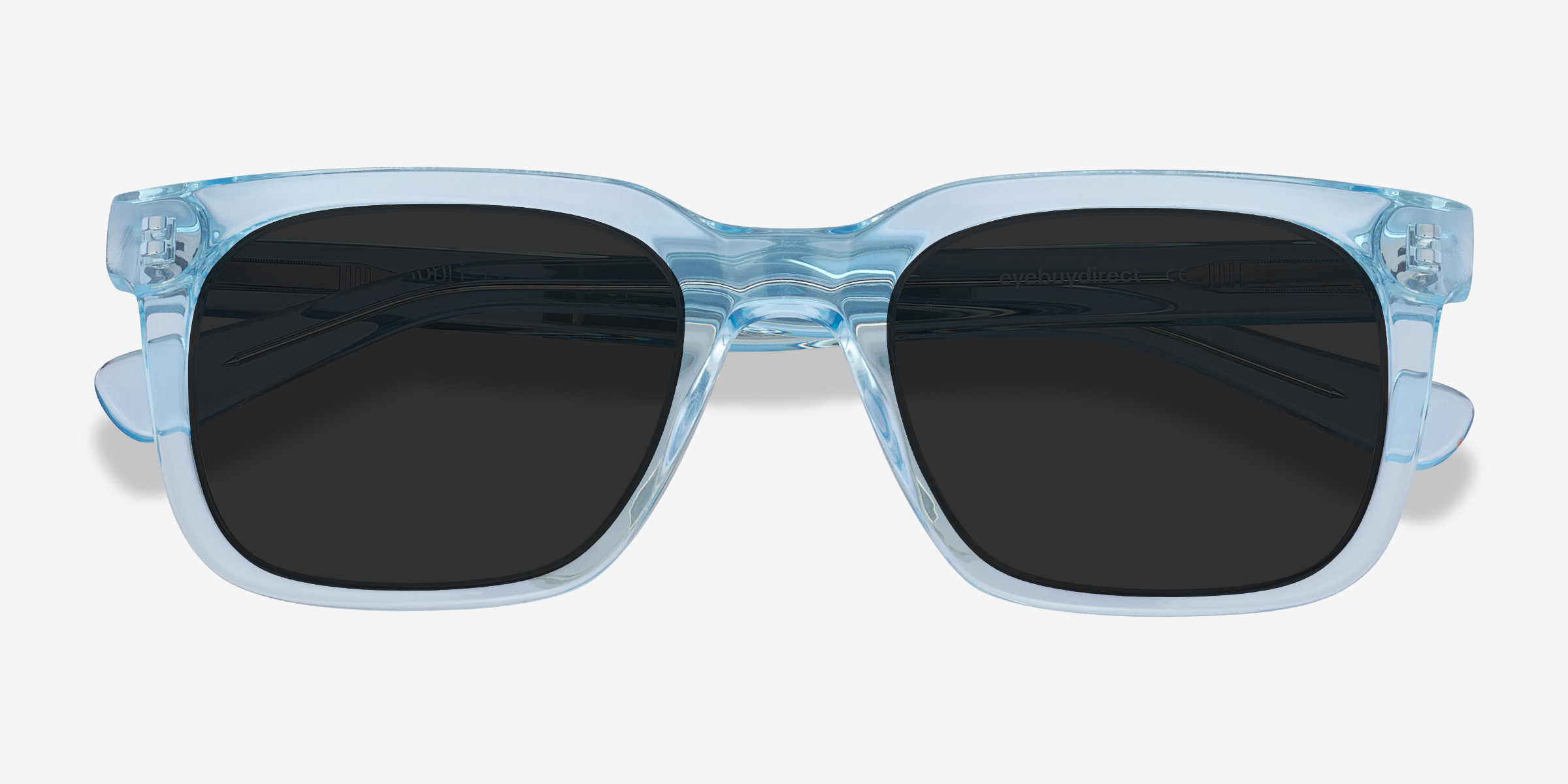 Riddle - Rectangle Clear Blue Frame Sunglasses For Men | Eyebuydirect ...