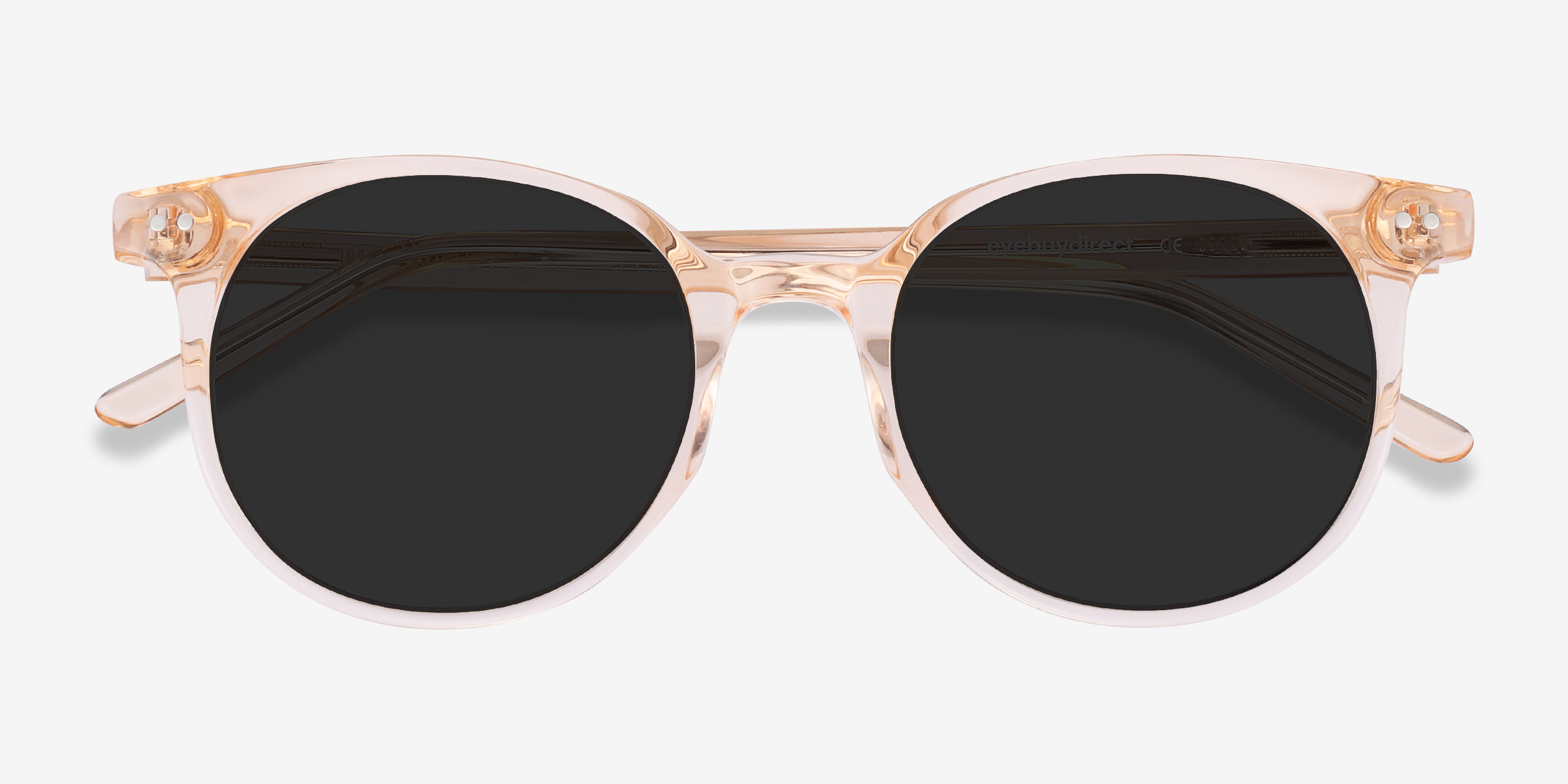 Hideout - Round Clear Melon Frame Sunglasses For Women | Eyebuydirect