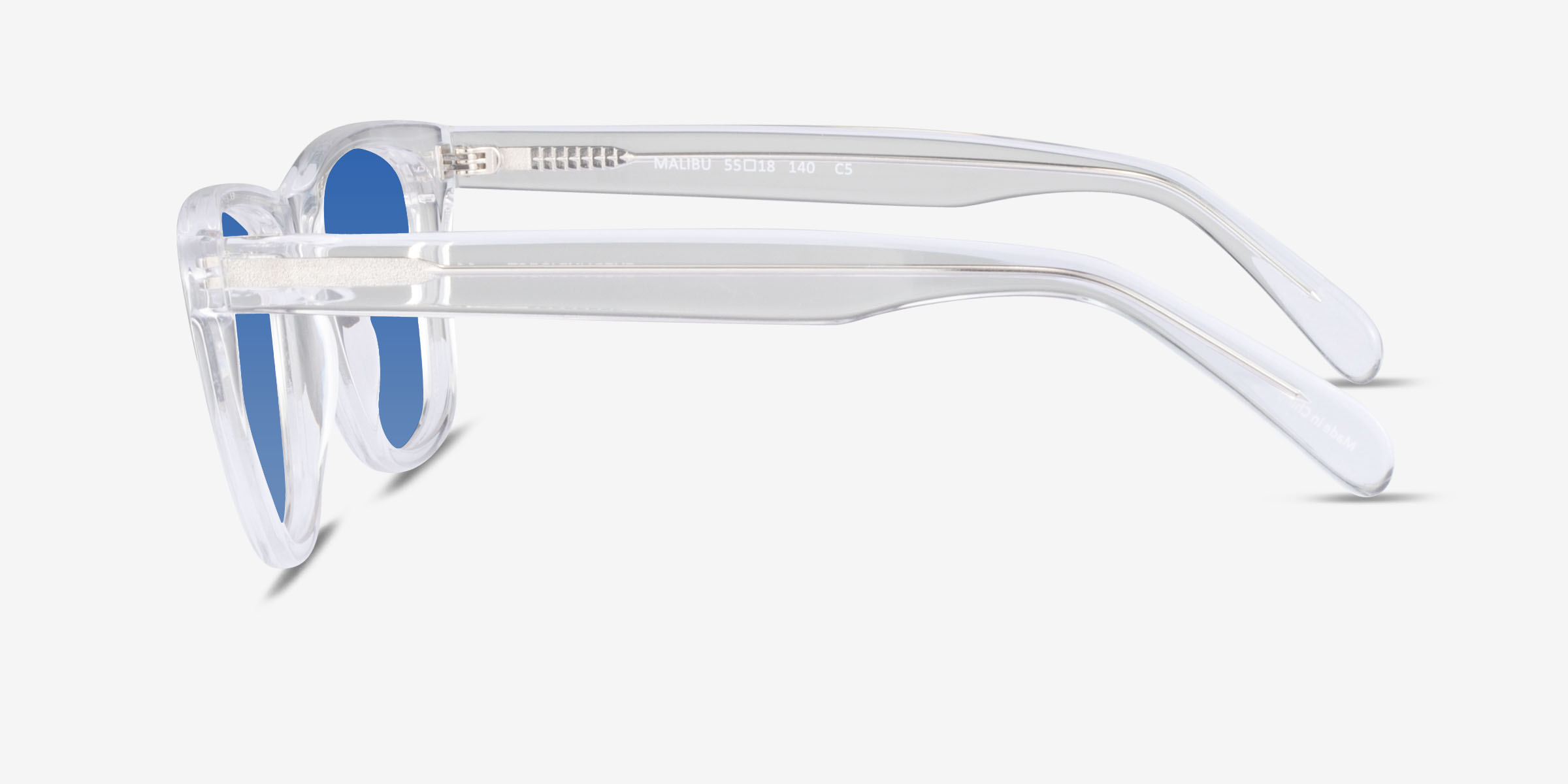 Malibu - Rectangle Clear Frame Prescription Sunglasses | Eyebuydirect