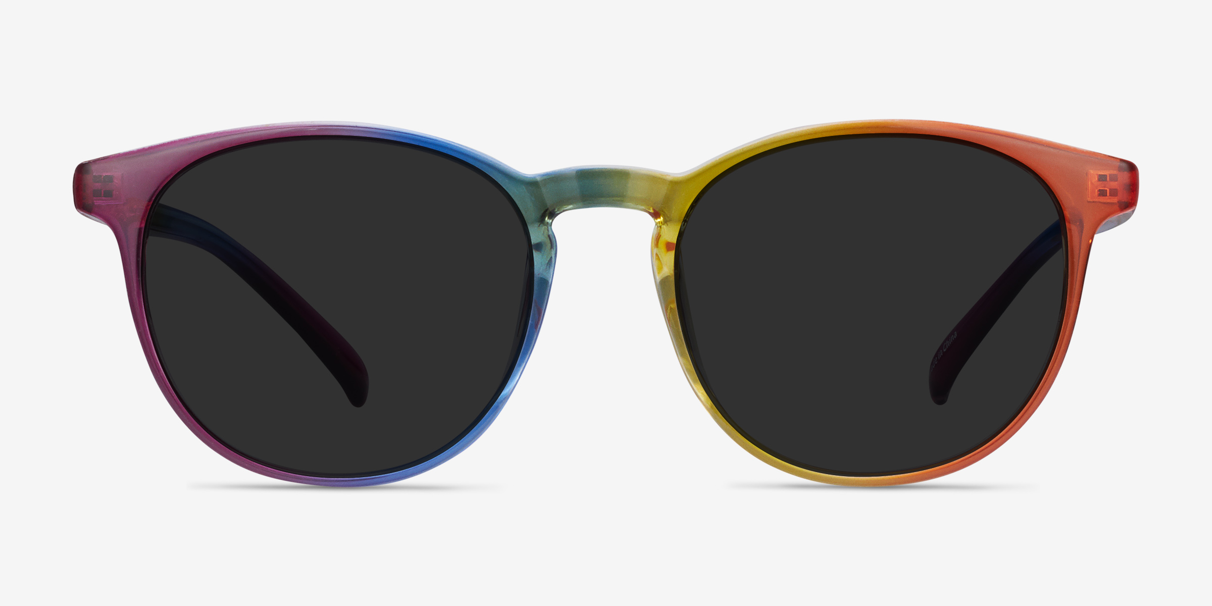 Power - Round Rainbow Frame Prescription Sunglasses | Eyebuydirect Canada