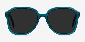 Brent - Square Blue Frame Prescription Sunglasses | Eyebuydirect