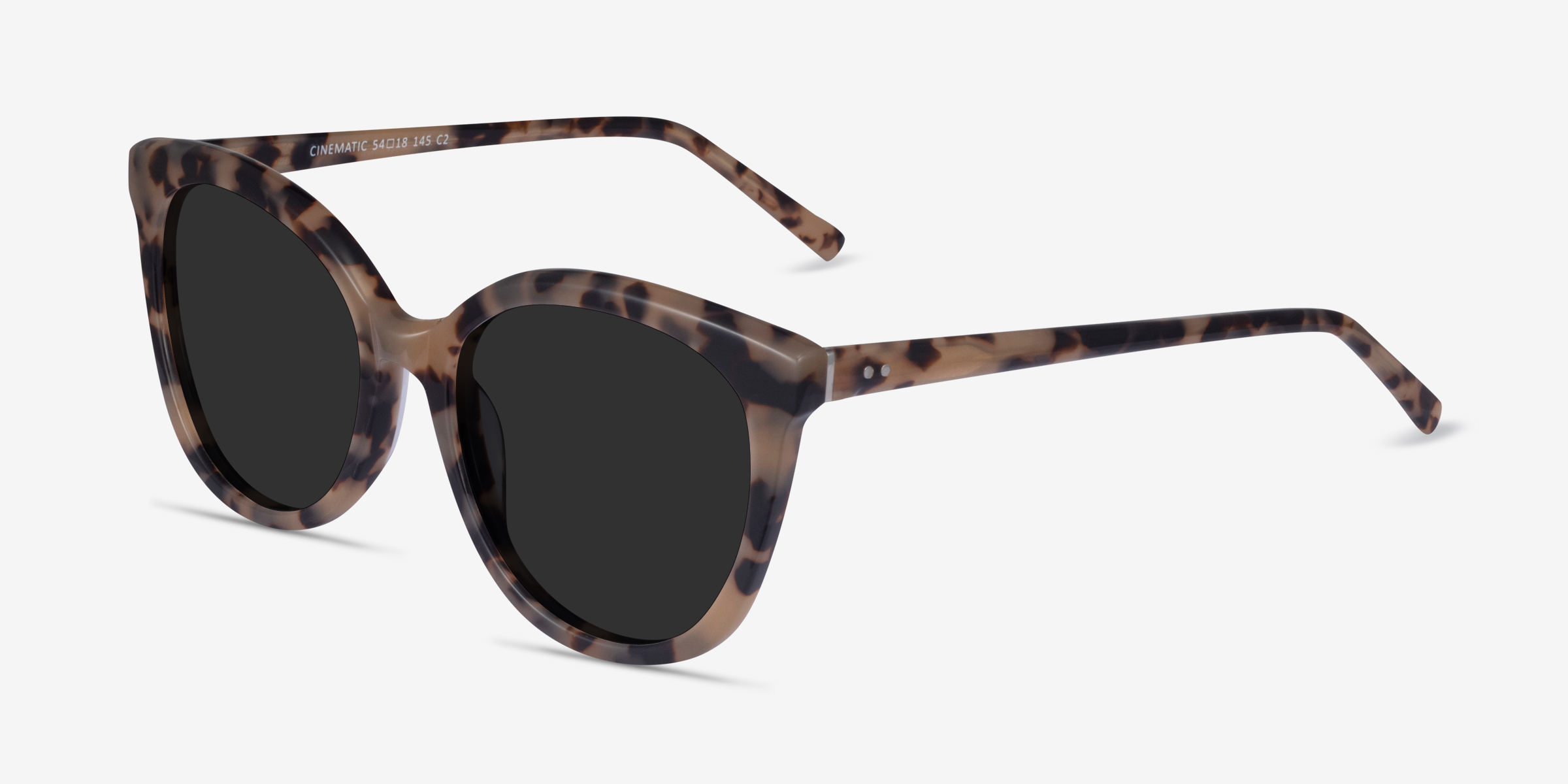 Cinematic - Cat Eye Ivory Tortoise Frame Sunglasses For Women ...