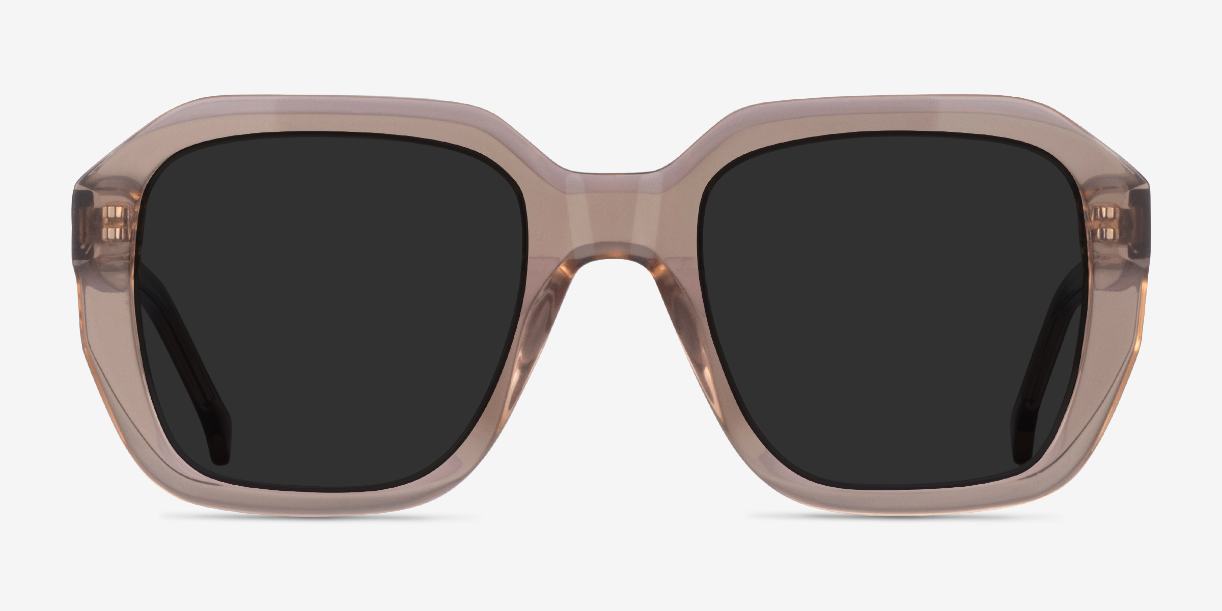 Azalea Square Clear Brown Frame Sunglasses For Women Eyebuydirect
