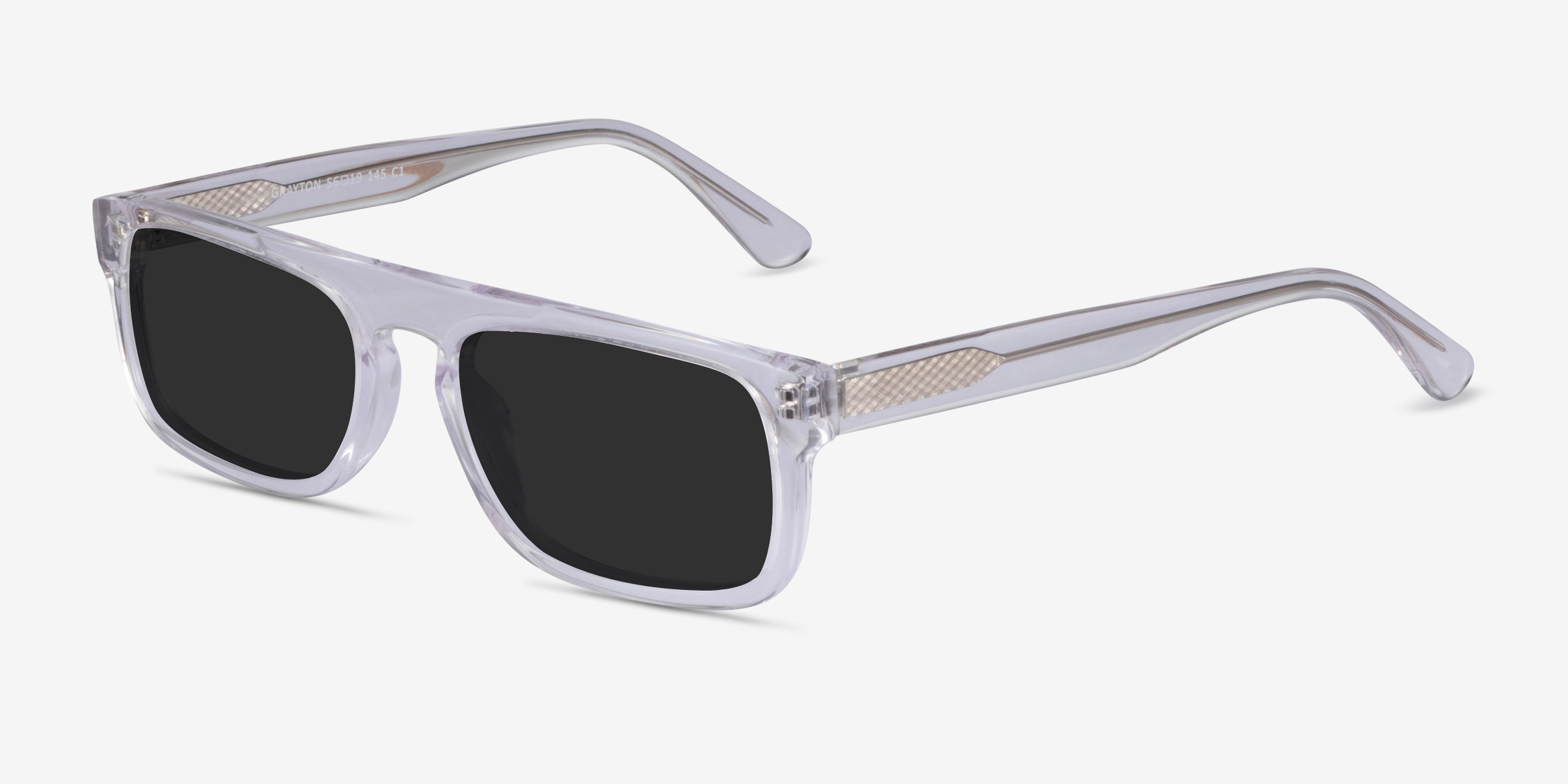 Grayton - Rectangle Clear Frame Sunglasses For Men | Eyebuydirect