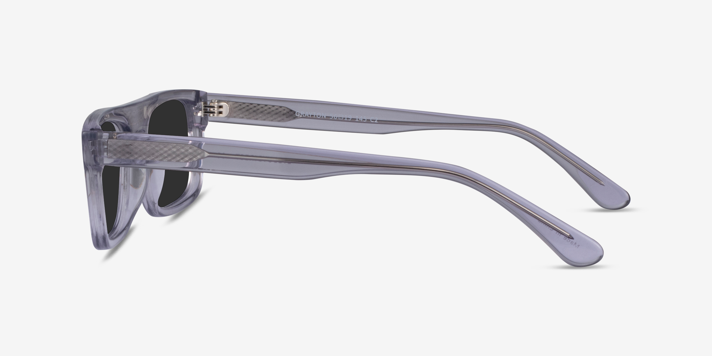 Grayton - Rectangle Clear Gray Frame Sunglasses For Men | Eyebuydirect