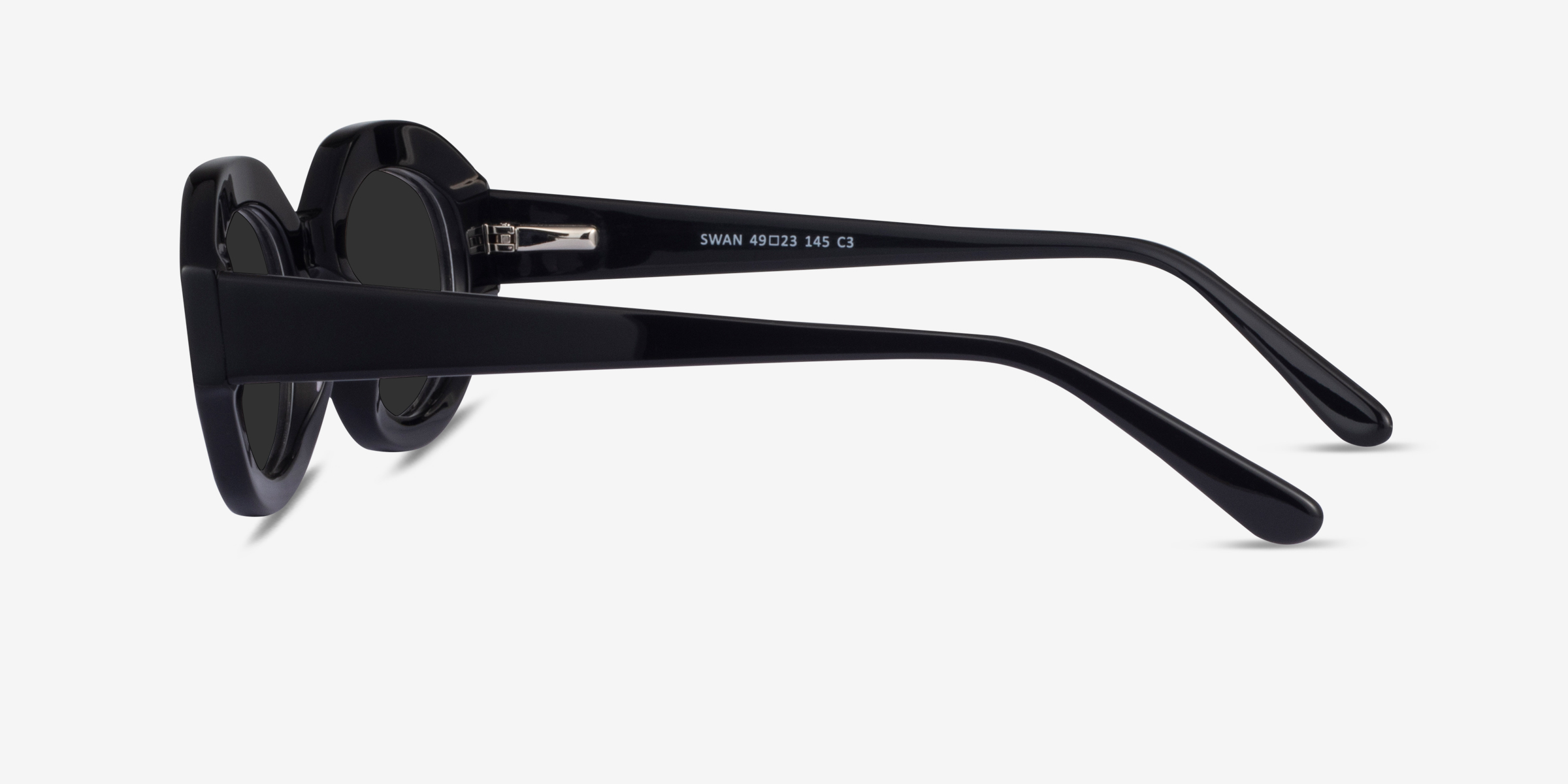 Swan Oval Black Frame Sunglasses For Women Eyebuydirect