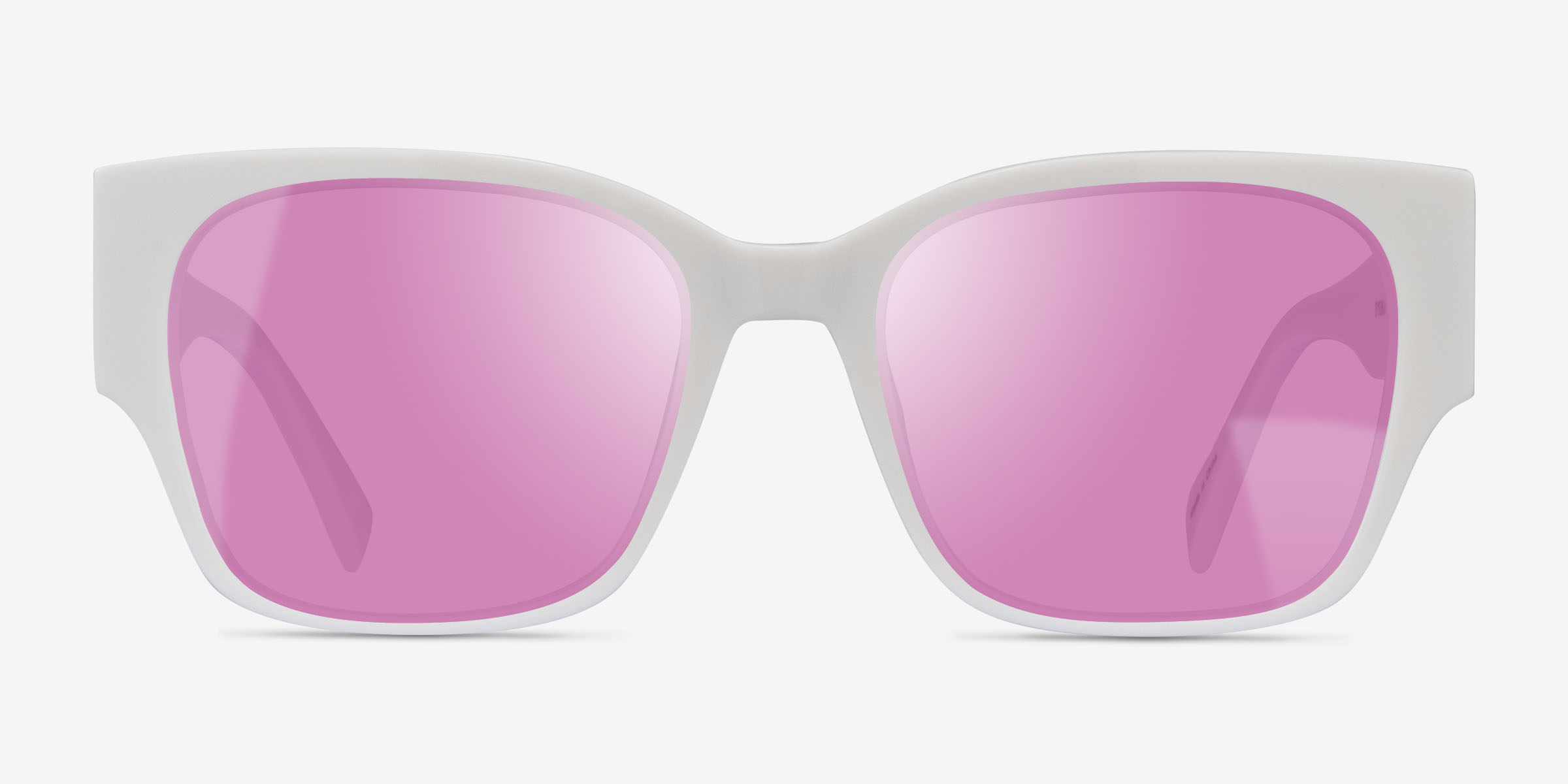Myla - Square White Frame Sunglasses For Women | Eyebuydirect