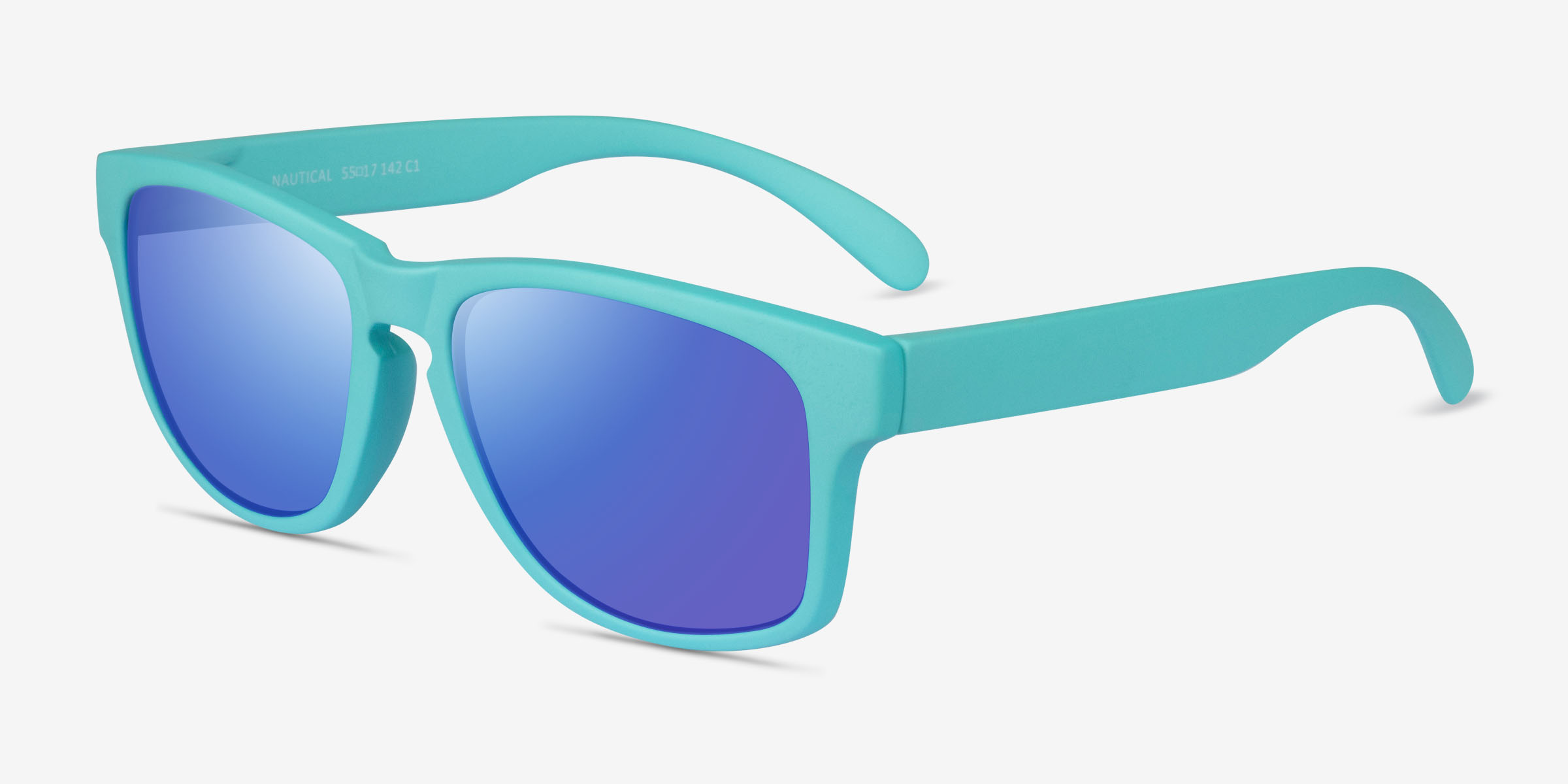 Nautical - Square Turquoise Blue Frame Prescription Sunglasses ...