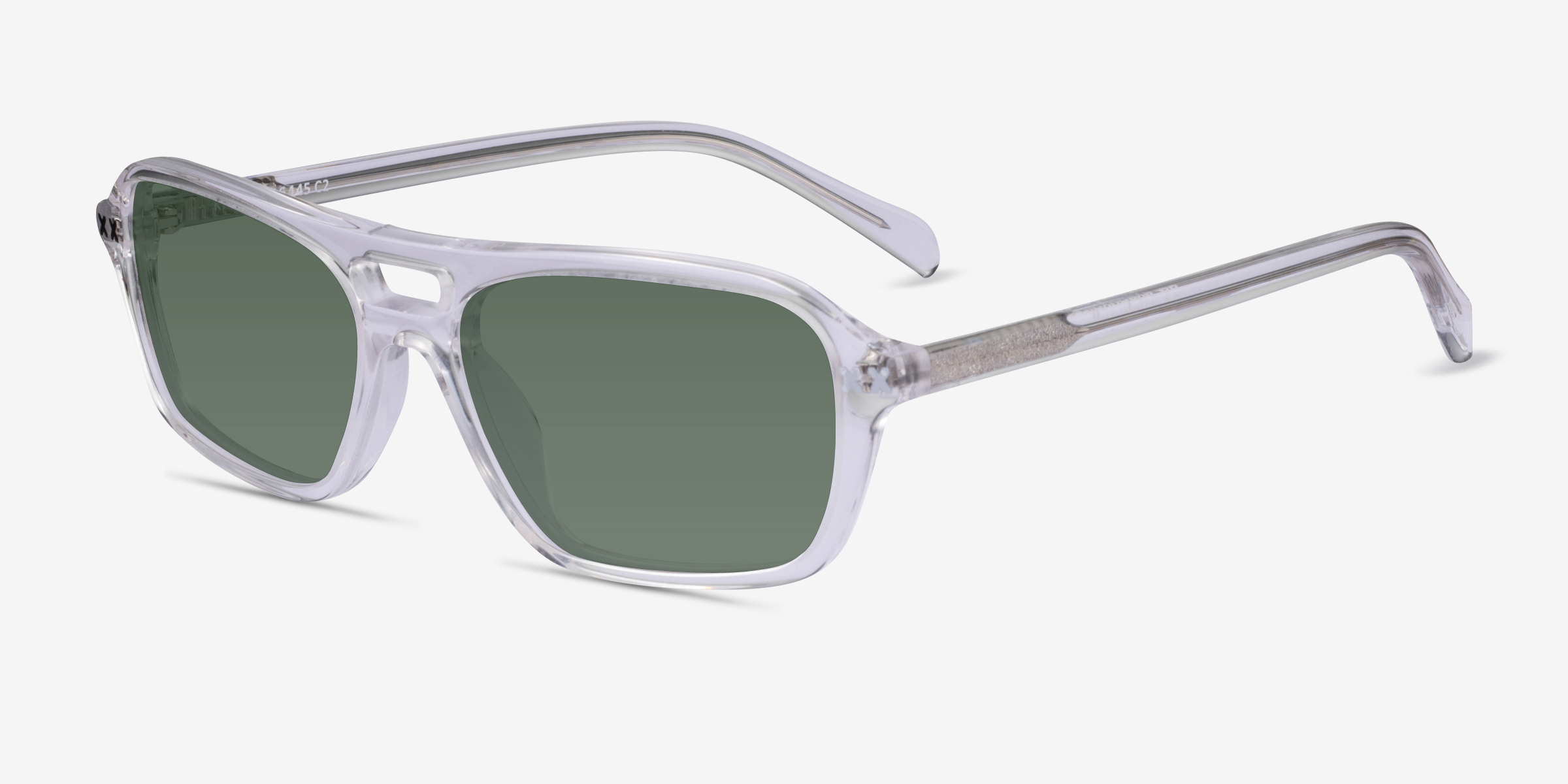 Kilo - Aviator Clear Crystal Frame Prescription Sunglasses ...