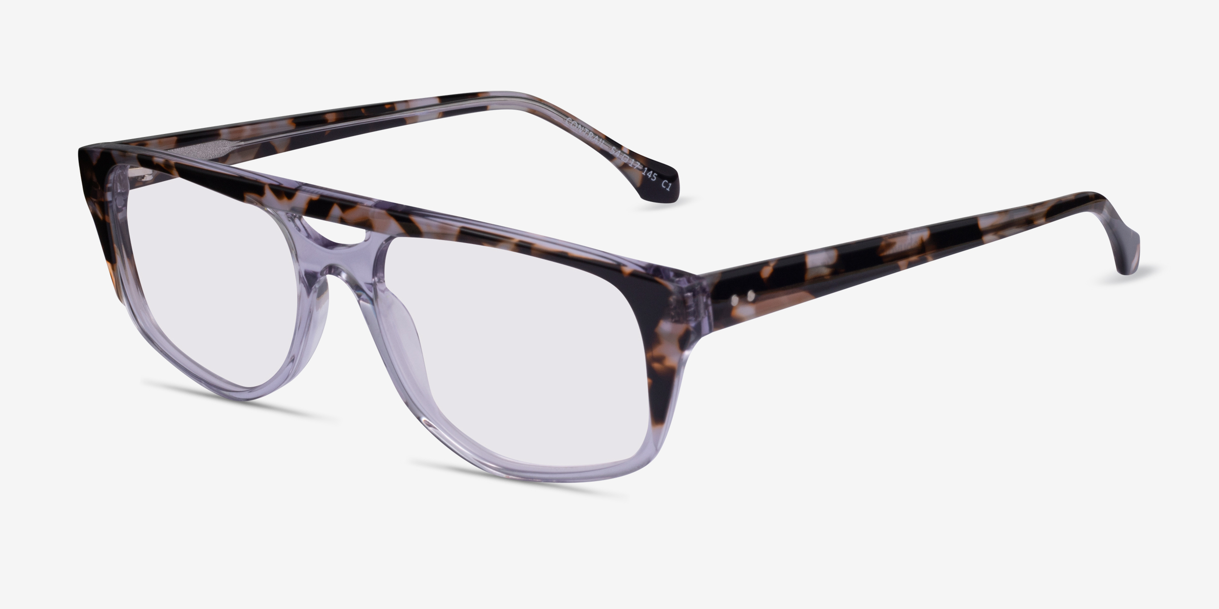 Contrail - Aviator Brown Gray Tortoise Frame Prescription Sunglasses ...