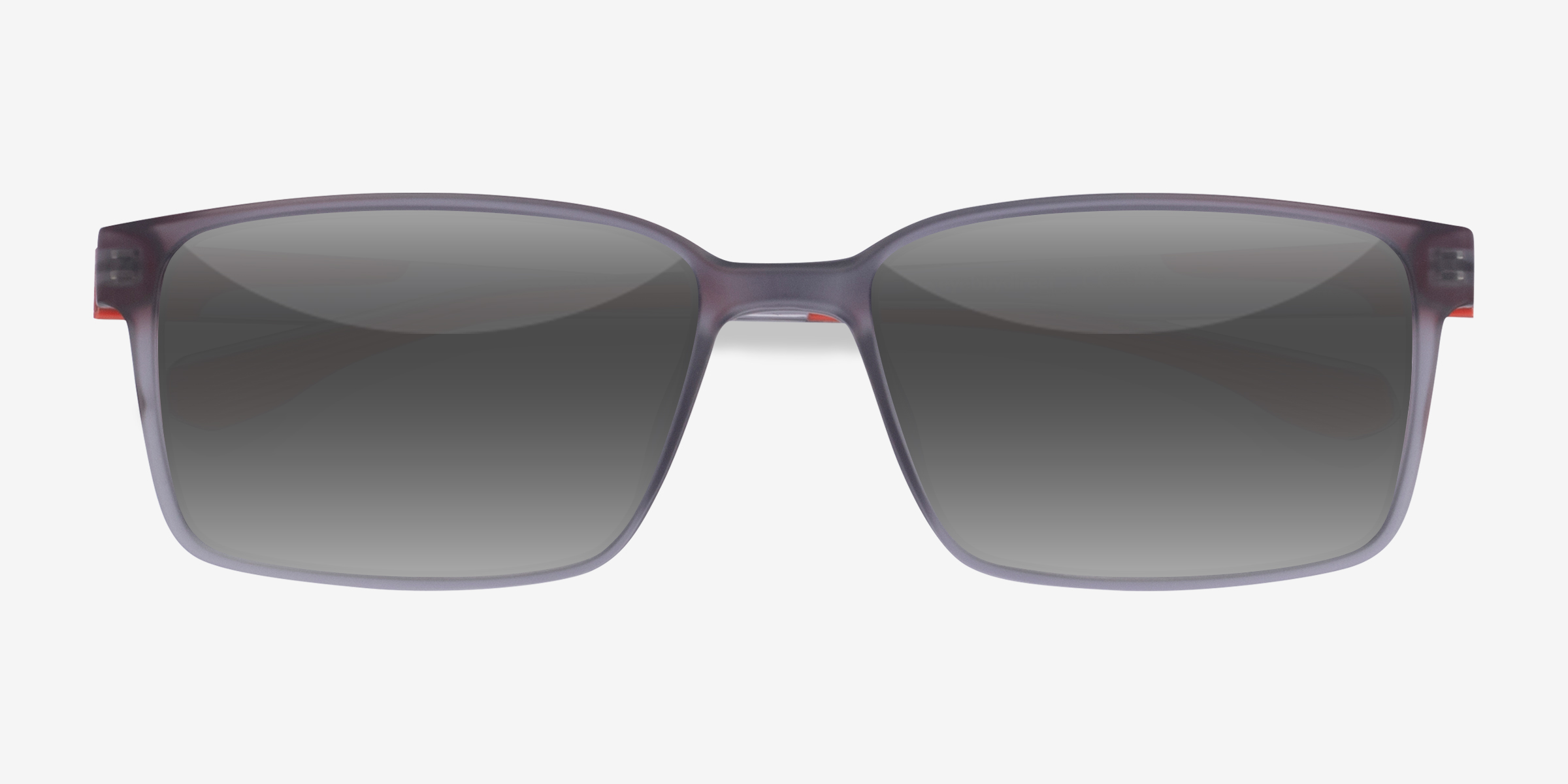 Strive - Rectangle Matt Crystal Gray Frame Prescription Sunglasses ...