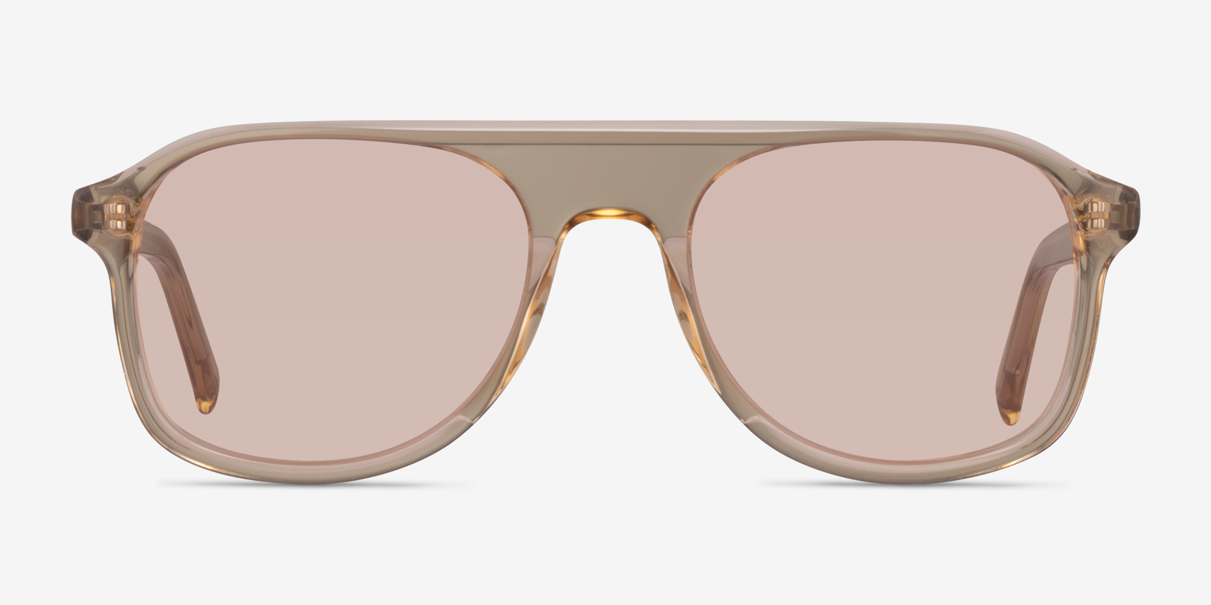 Tropical - Aviator Translusant Beige Frame Prescription Sunglasses ...