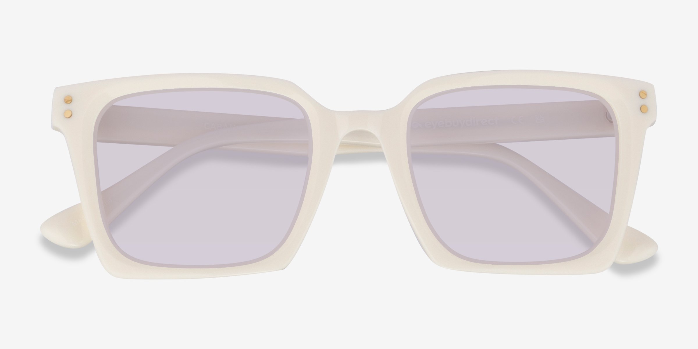 Cabana Square White Frame Prescription Sunglasses Eyebuydirect