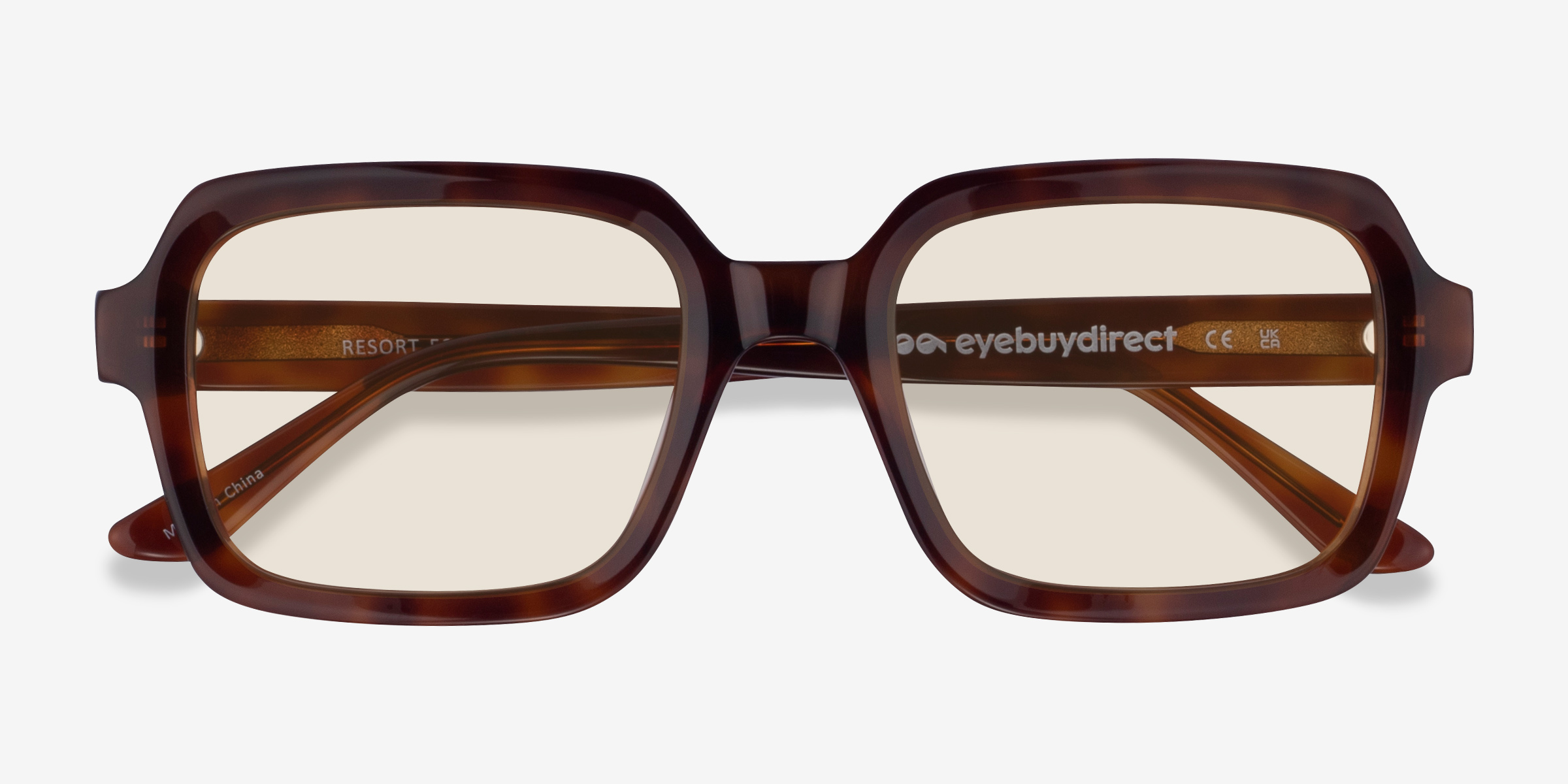 Resort - Square Tortoise Frame Prescription Sunglasses | Eyebuydirect ...