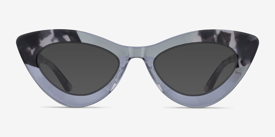 Francesca - Cat Eye Ivory Tortoise Clear Frame Sunglasses For Women ...