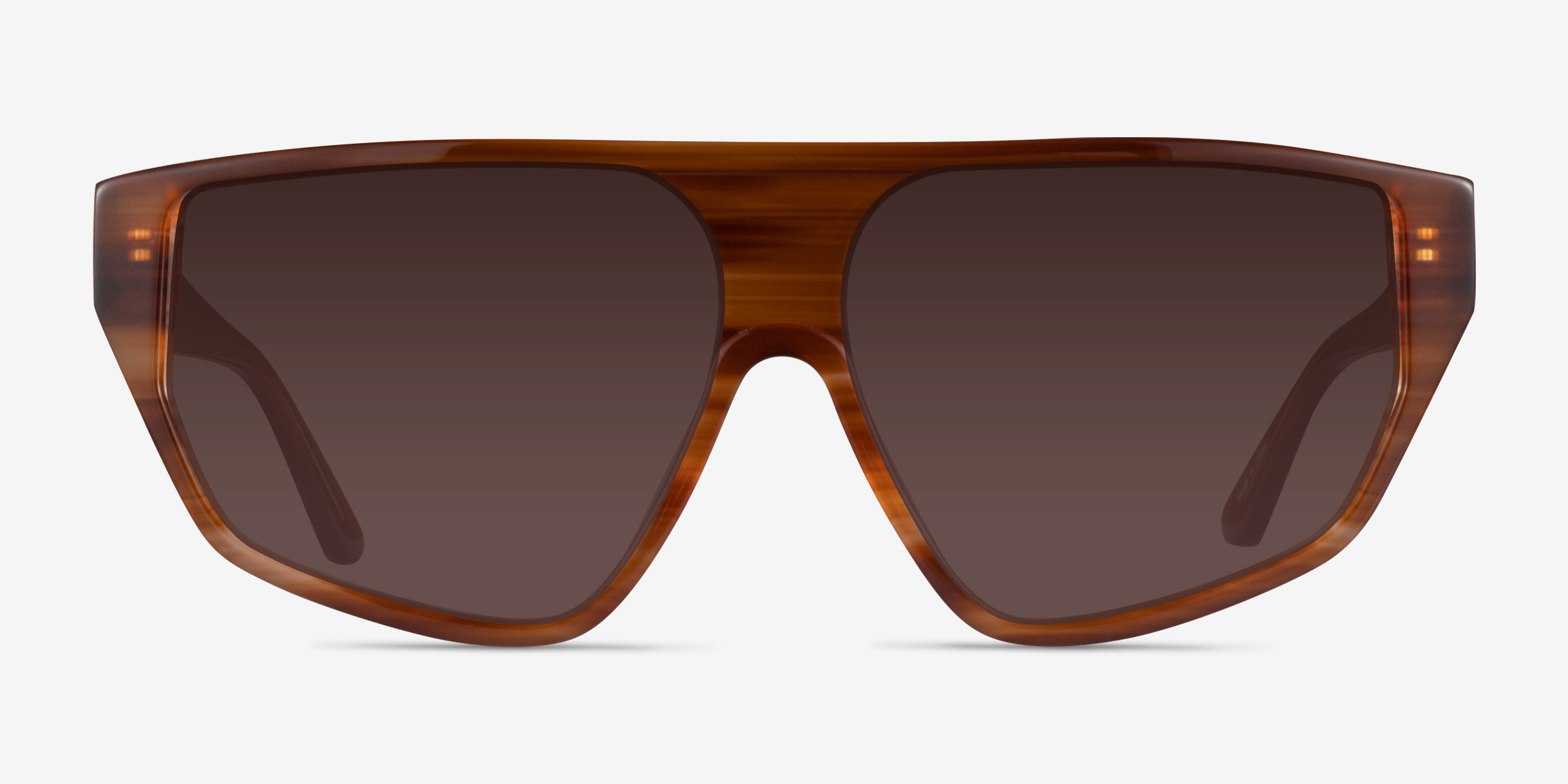 Bruno - Aviator Striped Brown Frame Prescription Sunglasses | Eyebuydirect