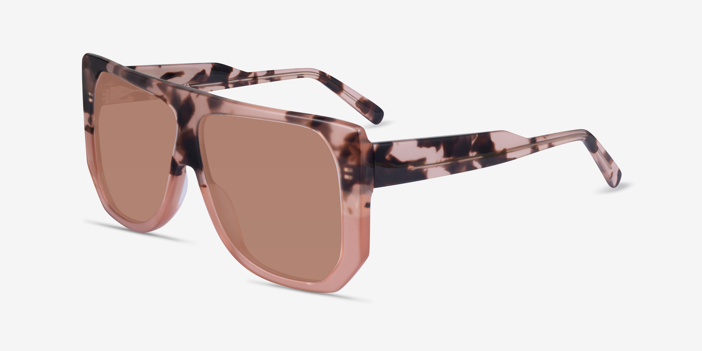 Nikita - Square Pink Tortoise Frame Prescription Sunglasses | Eyebuydirect