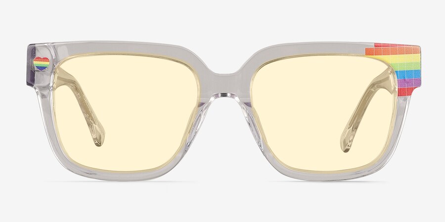 Powerful - Square Crystal Frame Prescription Sunglasses | Eyebuydirect