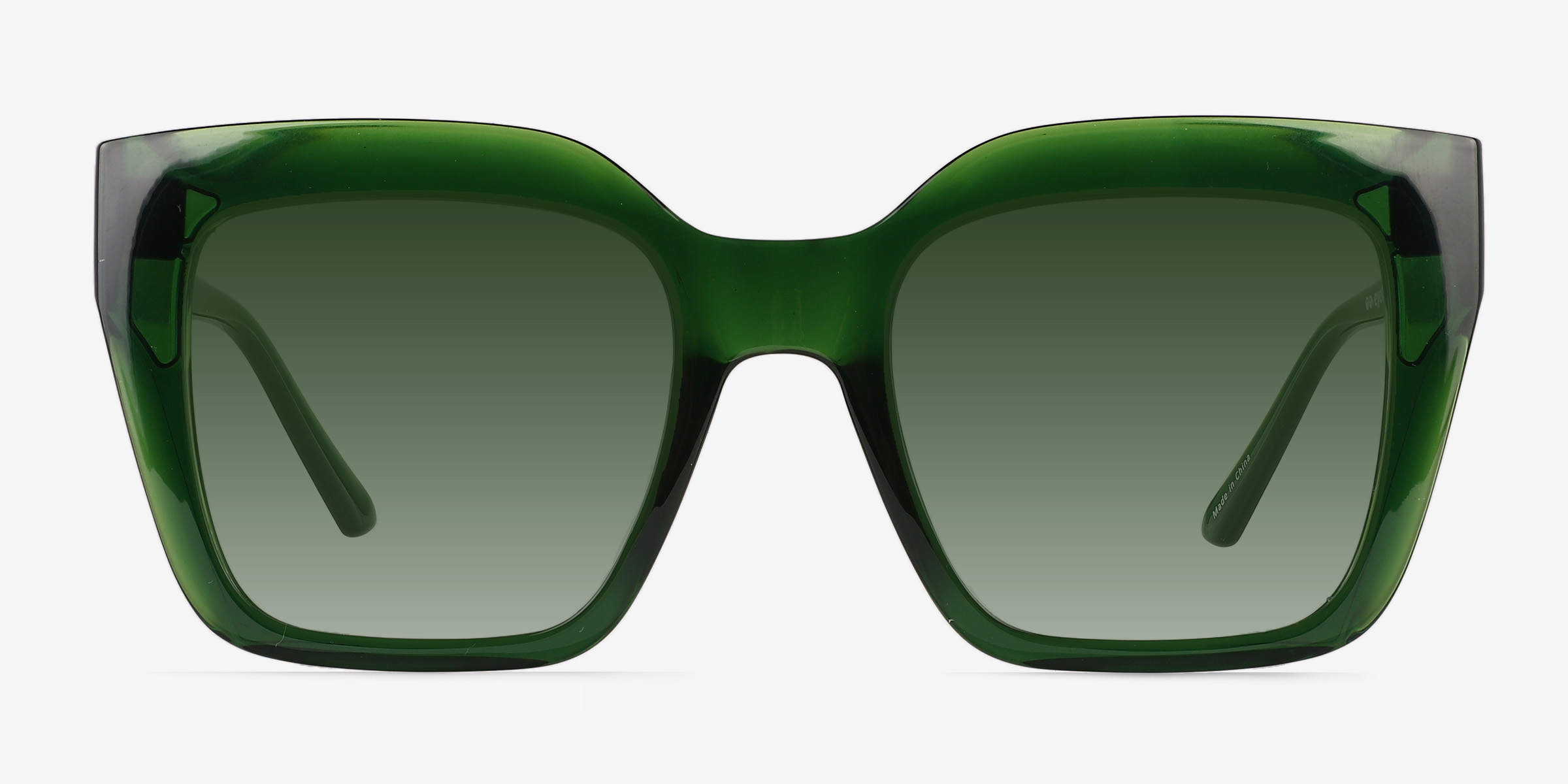 Sprout - Square Crystal Green Frame Prescription Sunglasses | Eyebuydirect